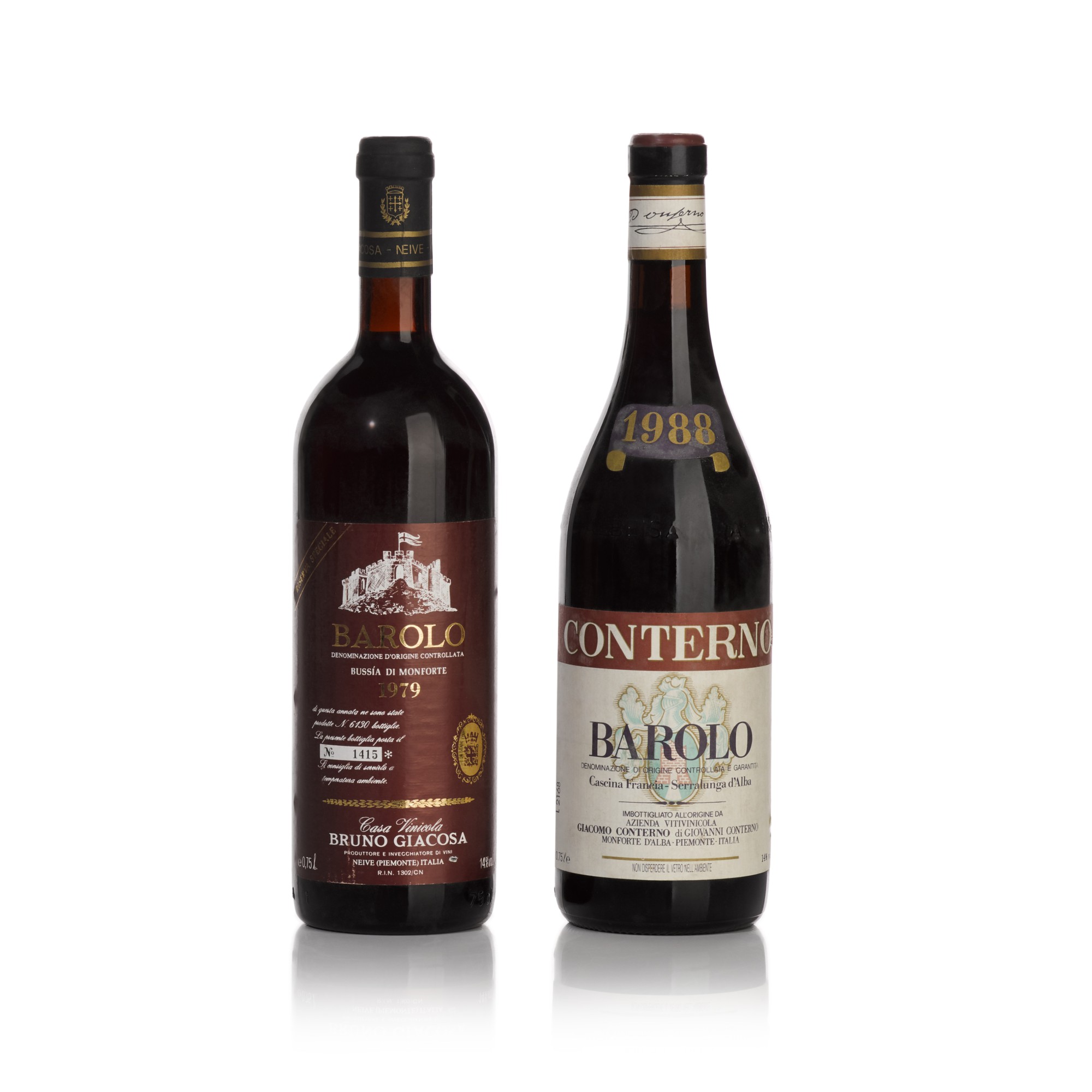 Barolo by Giacomo Conterno and Bruno Giacosa (2 BT) | The Clifford ...