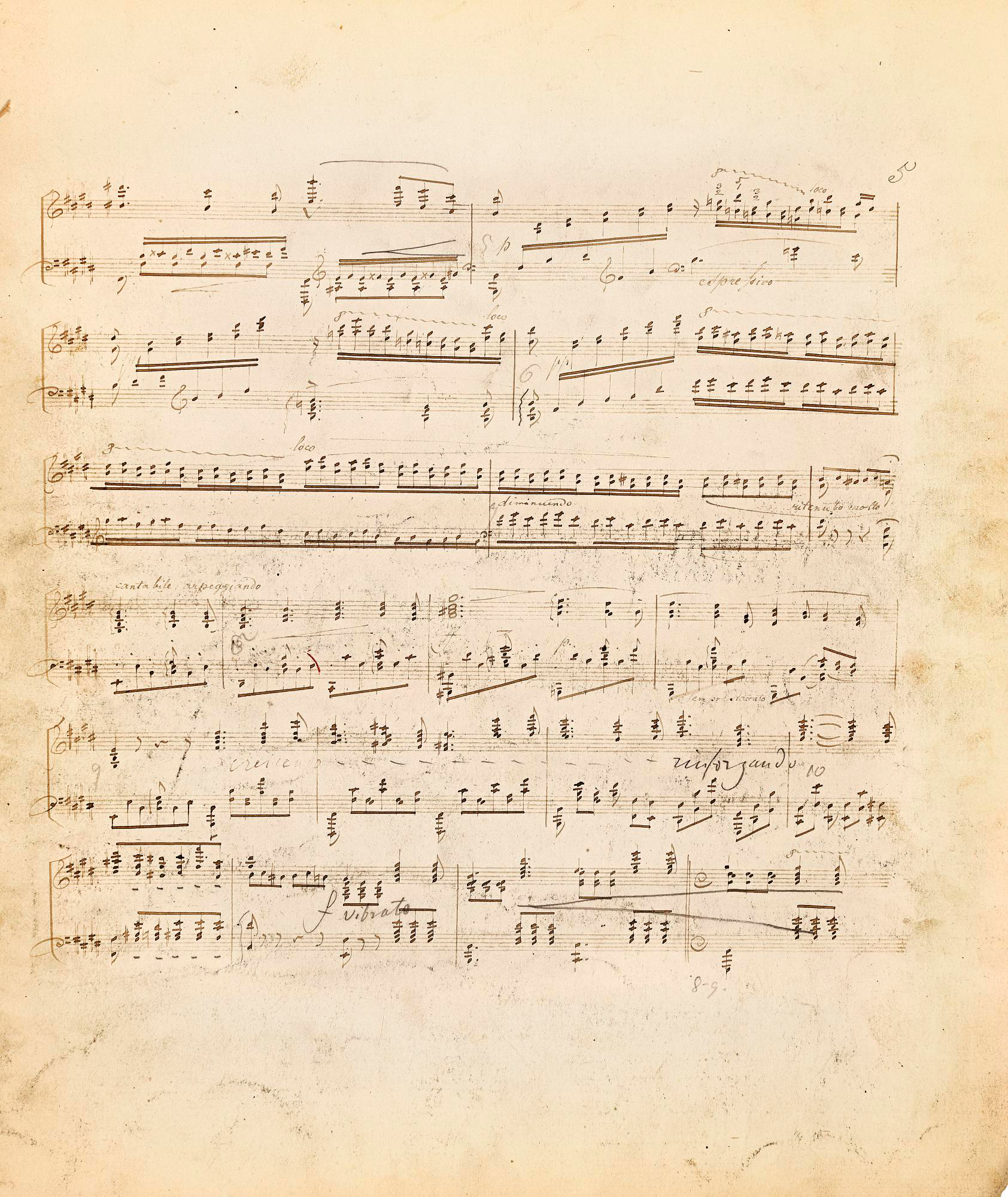 F. Liszt. Manuscript of "Deux transcriptions (d'après Rossini ...