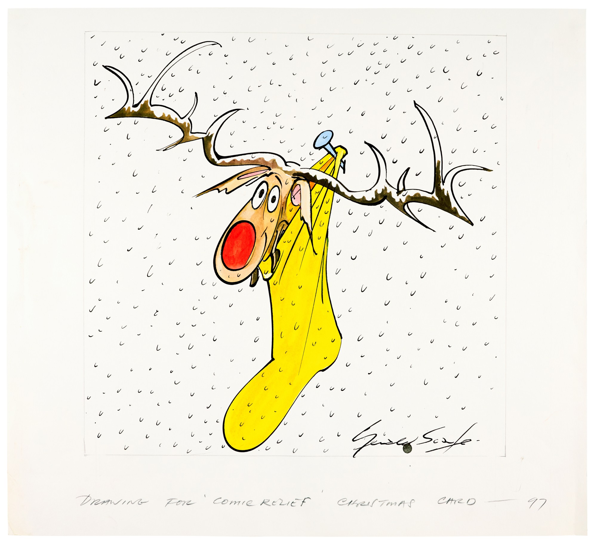SCARFE | [OTHER] | "Drawing for 'Comic Relief' Christmas Card" | Scarfe ...