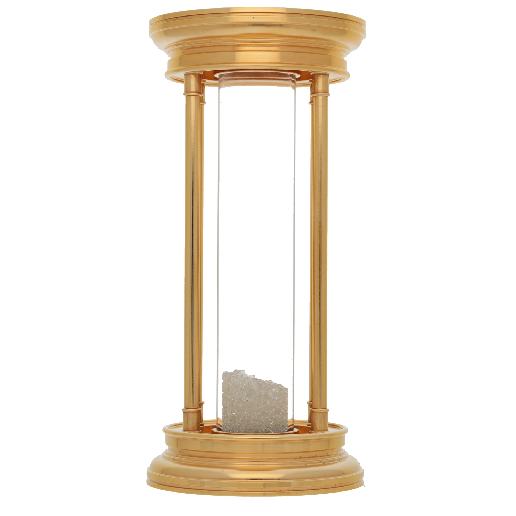 DE BEERS | GOLD-PLATED HOURGLASS WITH FLOATING DIAMONDS CIRCA 2000 ...