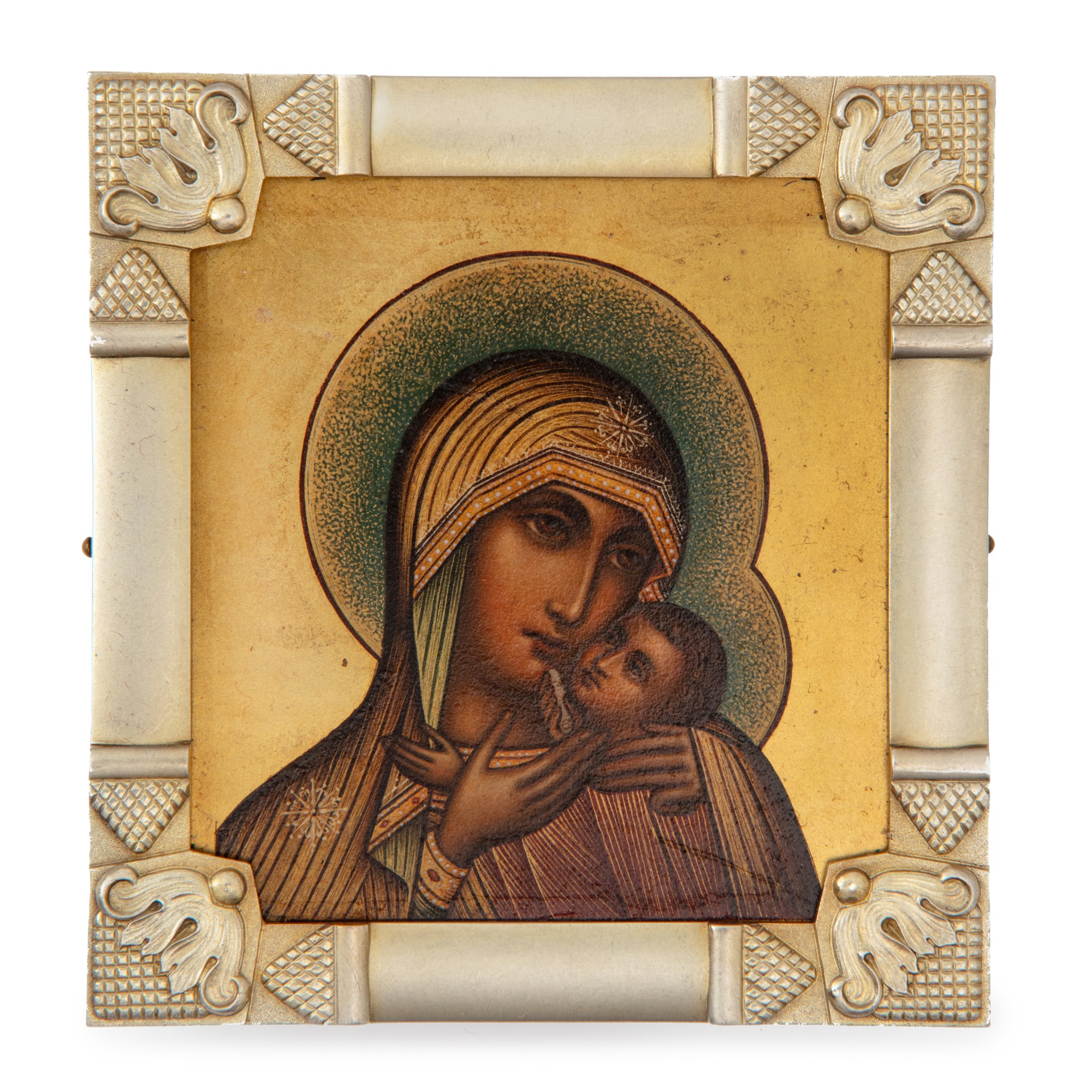 A Fabergé silver-gilt icon of Our Lady Kasperovskaya, Moscow, 1908-1917 ...