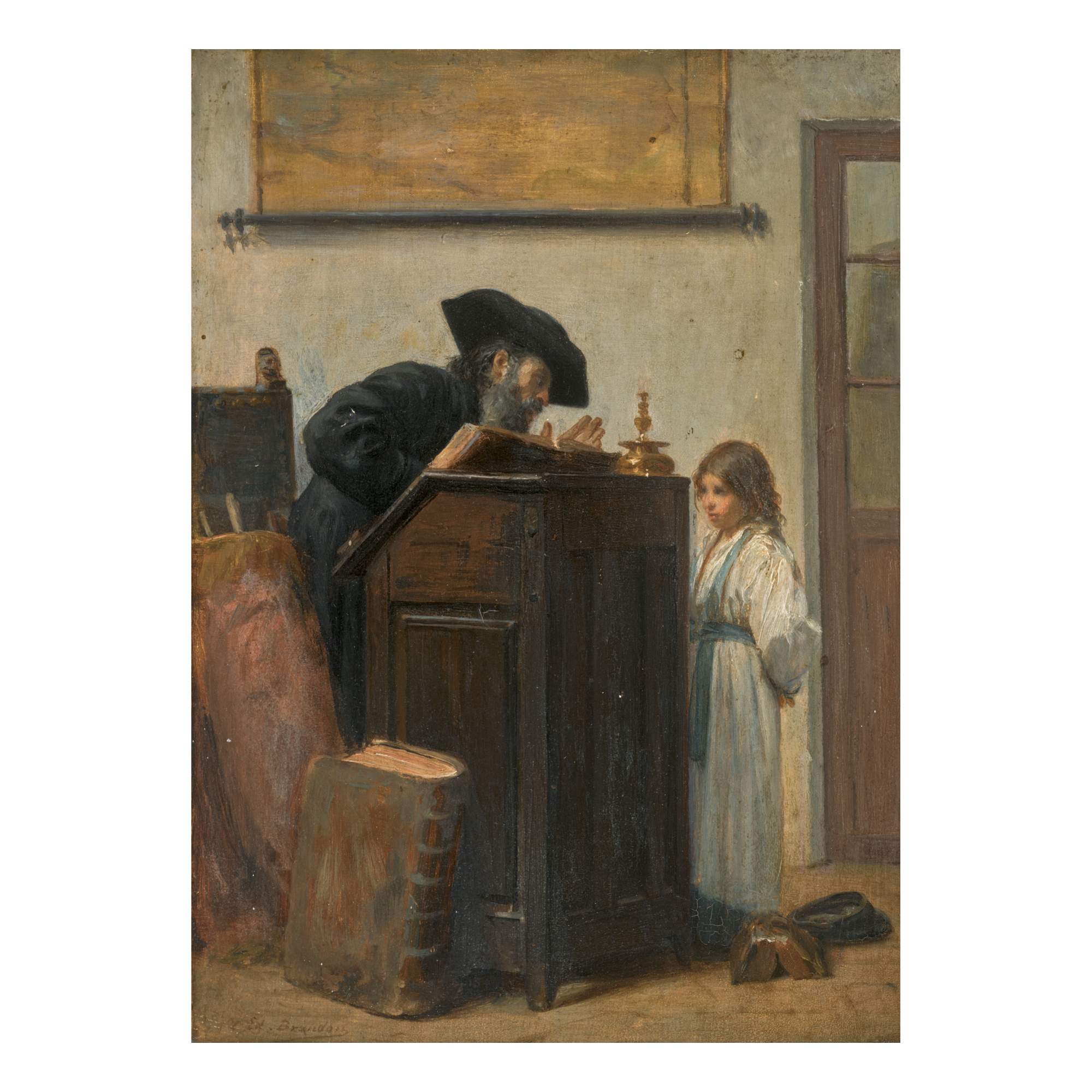 EDOUARD BRANDON | TEACHER AND YOUNG STUDENT | Important Judaica | 2019 ...
