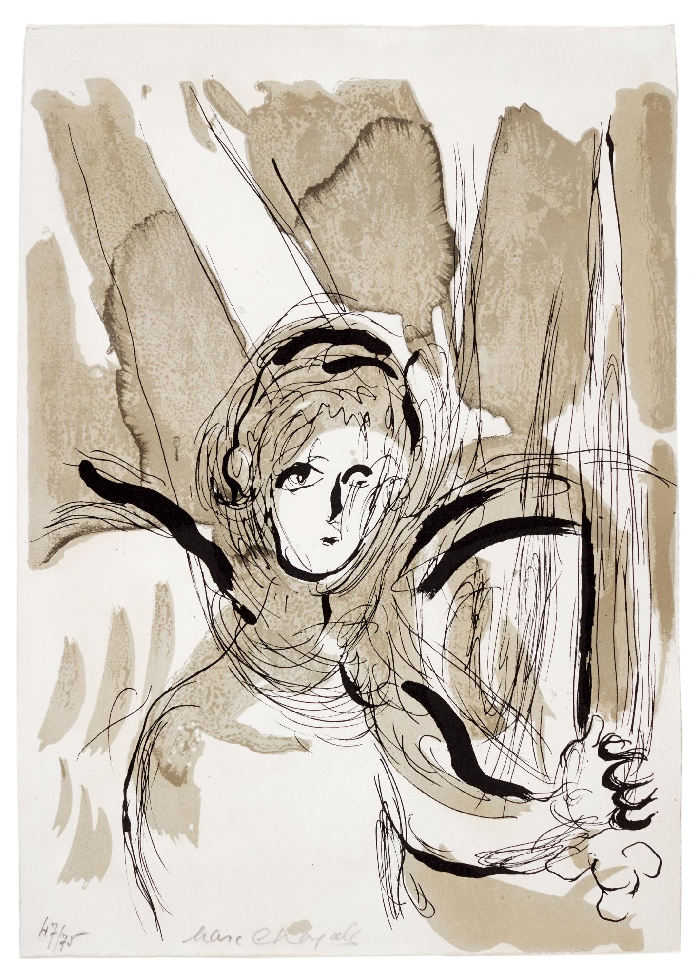 MARC CHAGALL | L'ANGE A L'ÉPÉE (MOURLOT 119; CRAMER BOOKS 25) | Marc ...
