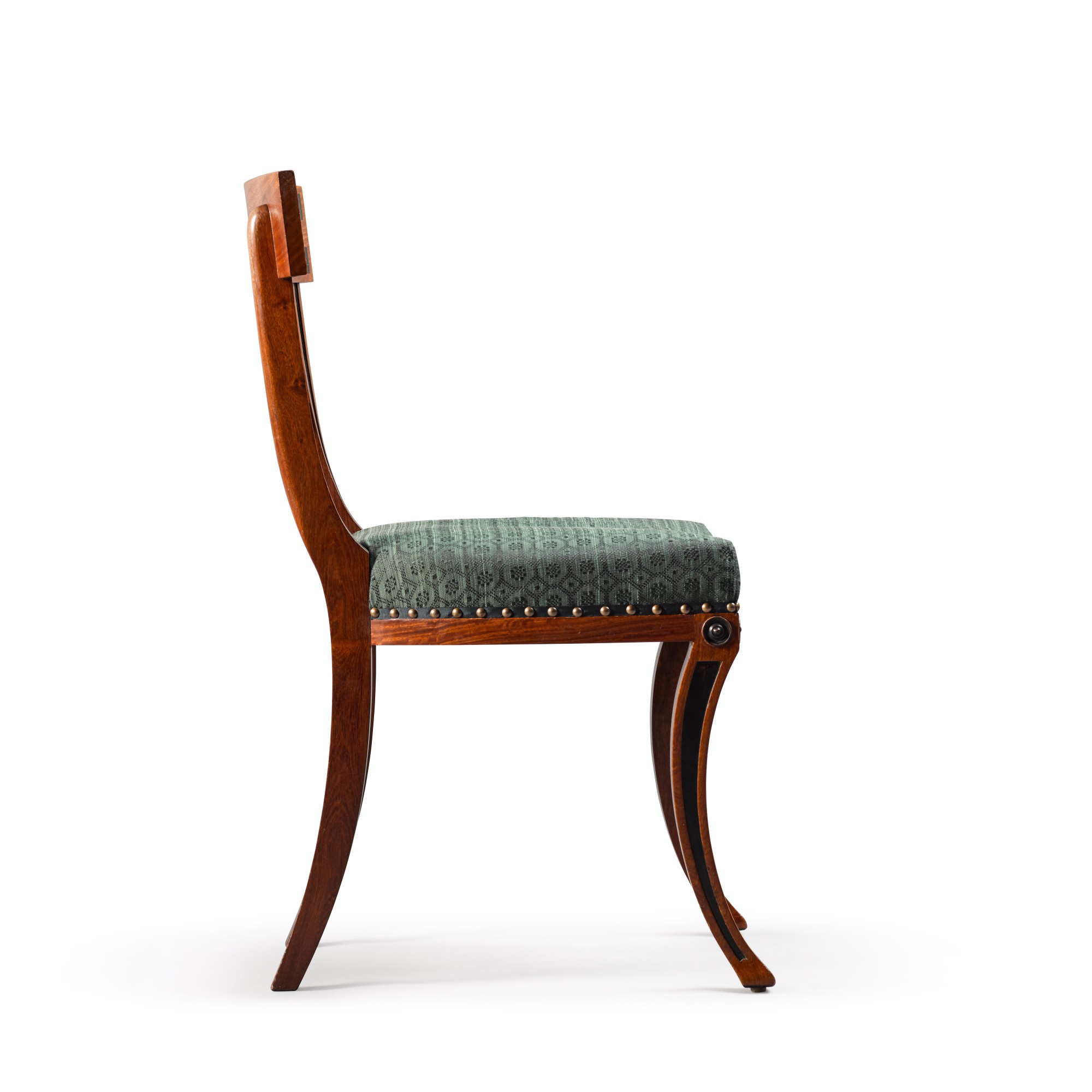 A PAIR OF PADOUK SIDE CHAIRS, 20TH CENTURY, IN THE MANNER OF THOMAS ...