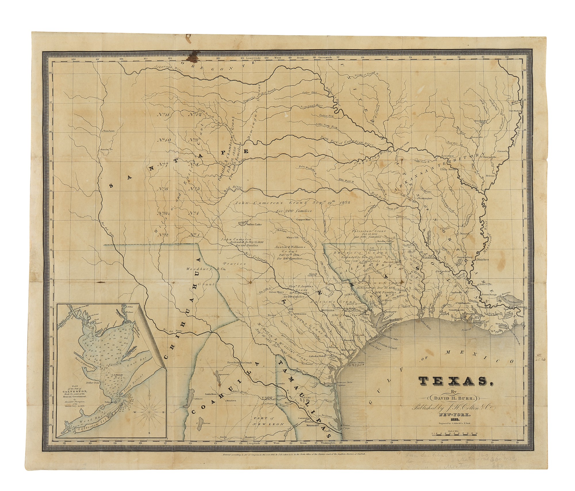 BURR, DAVID H. | Texas. New York: J. H. Colton & Co., 1833 | Books and ...