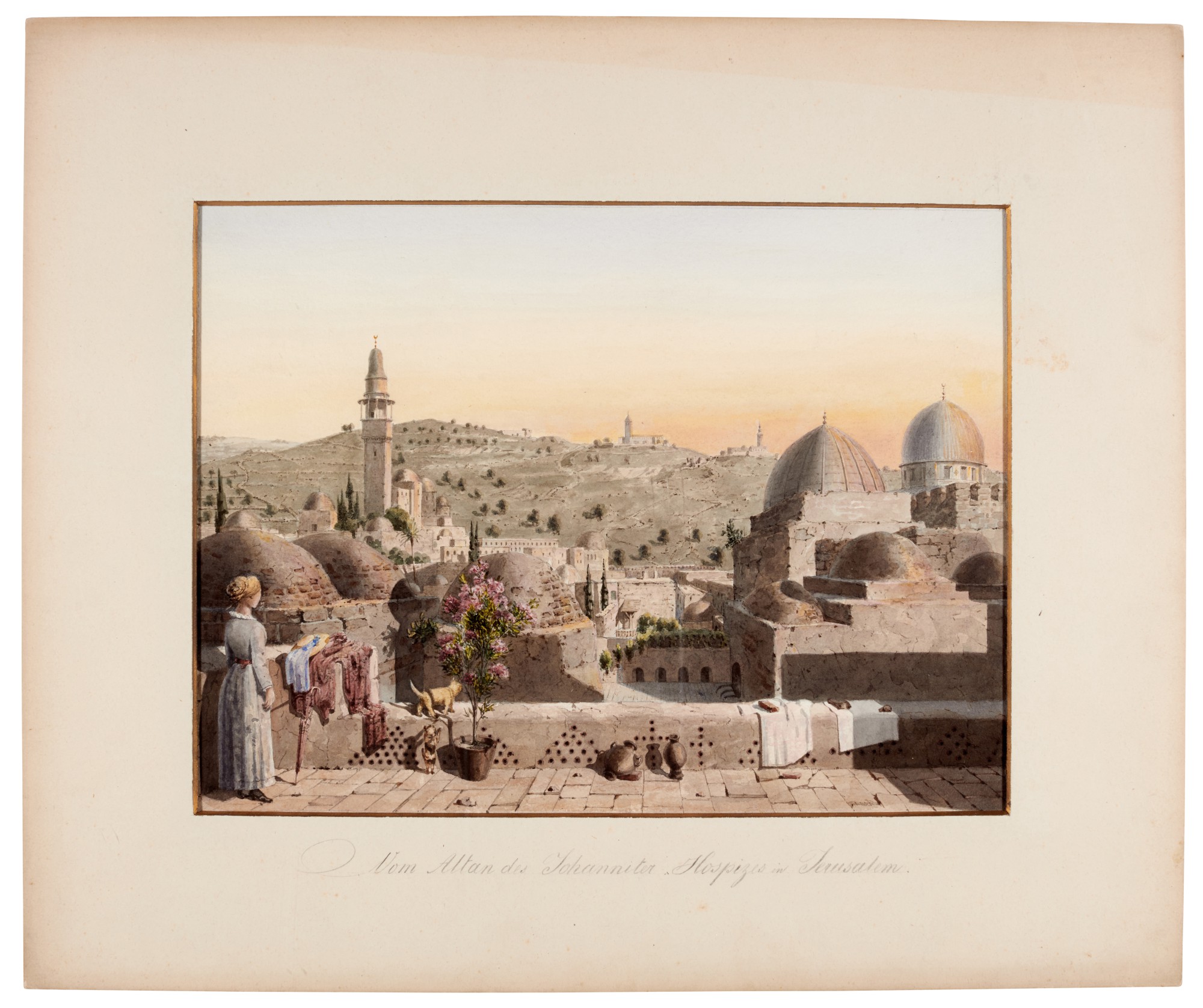 Levantine watercolours | A set of fifty watercolours of Egypt, Syria ...