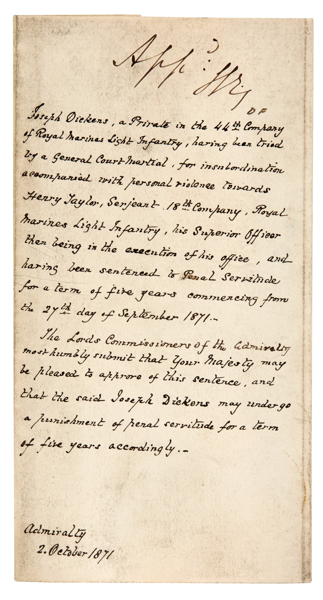 British Royal family | Collection of five documents signed, 1789-1871 ...