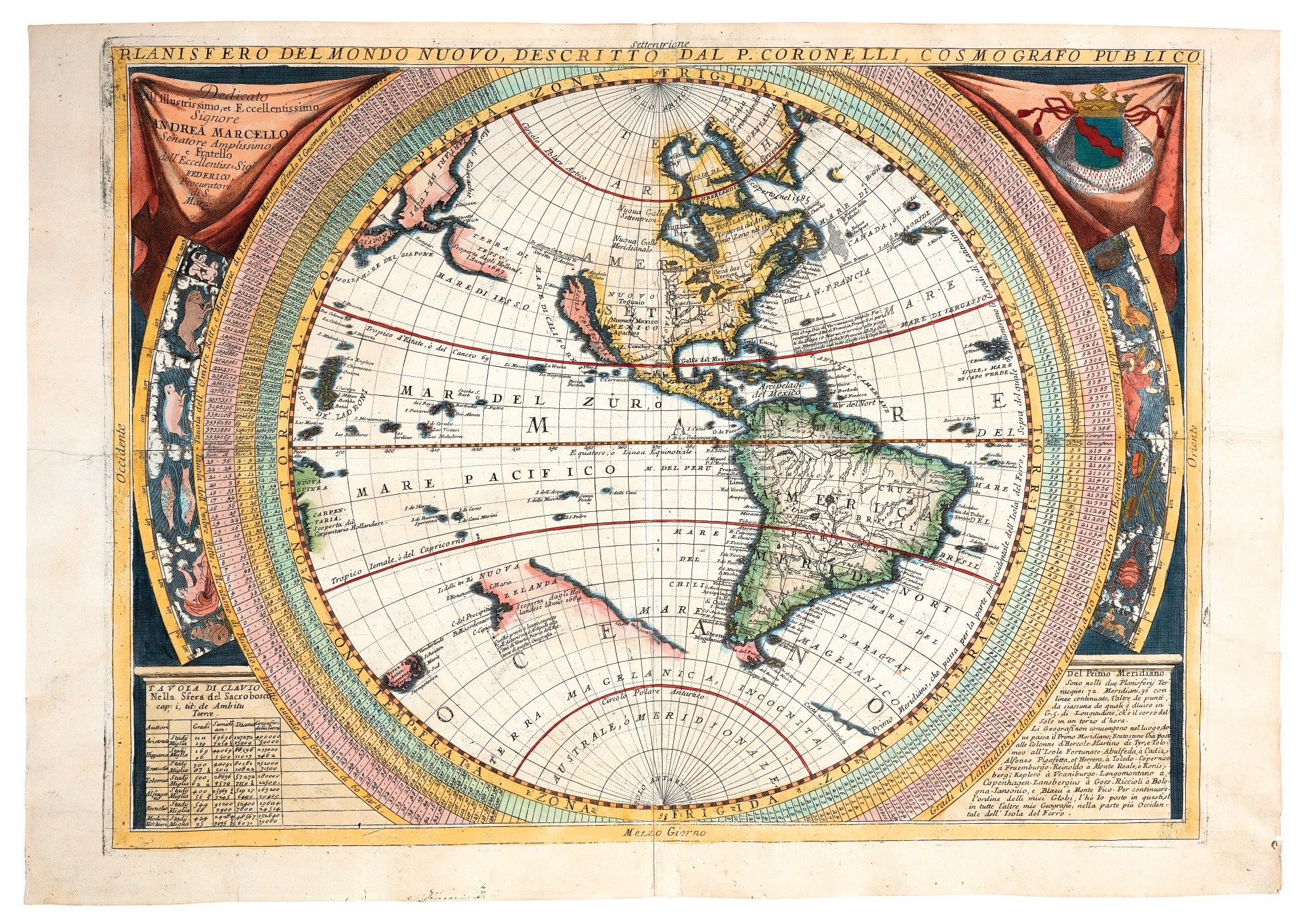 Coronelli. The whole world on two maps. [c.1691] | Travel, Atlases, Maps and Natural History ...