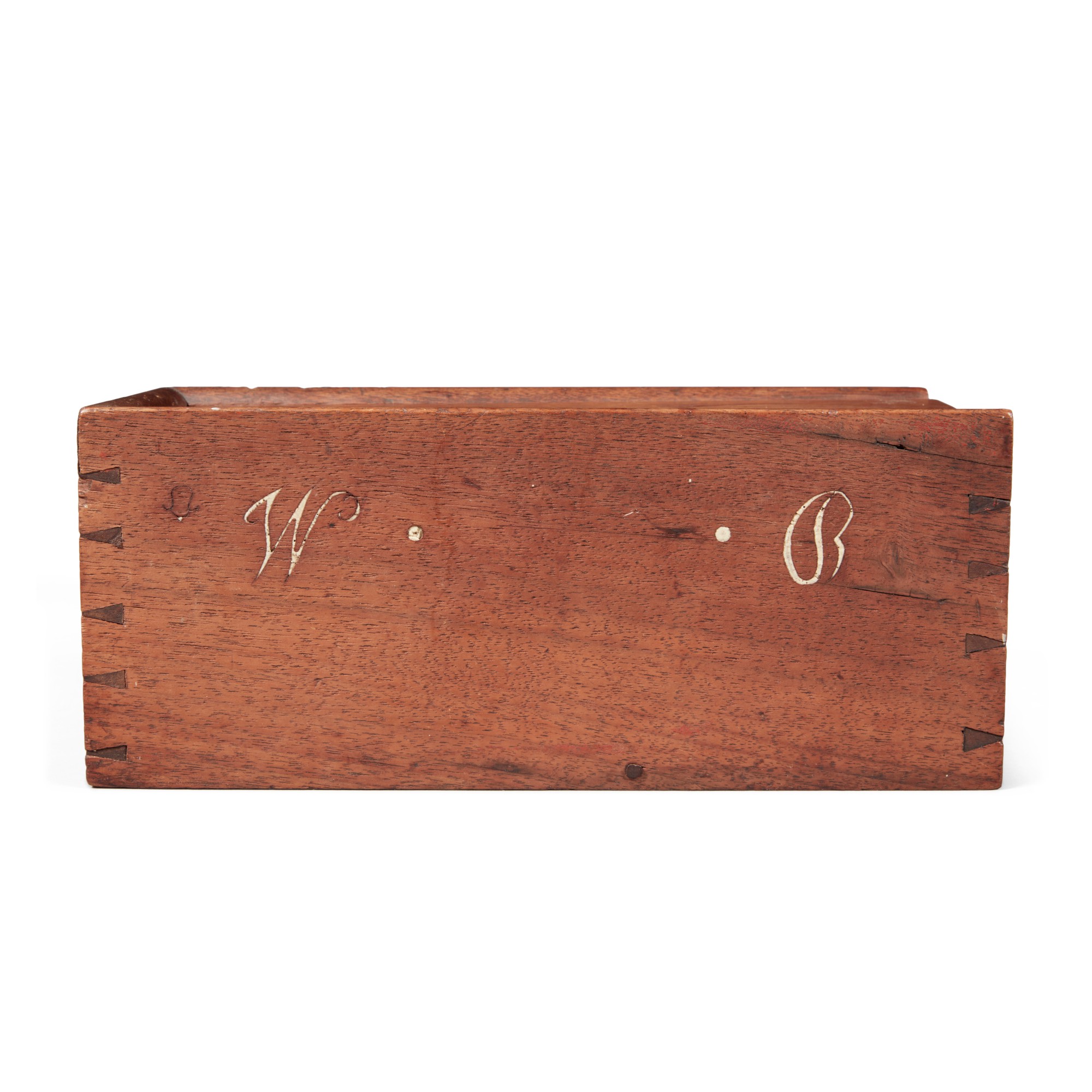 Rare Sulfur-Inlaid Walnut Slide-Lid Box, probably Lancaster County ...