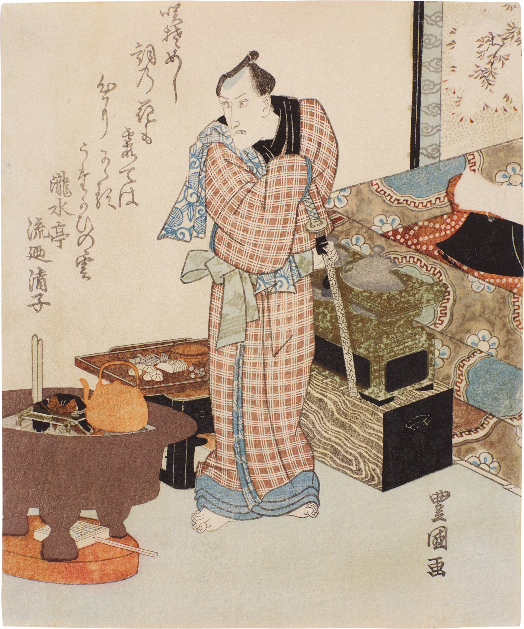 Utagawa Toyokuni II (1777-1835) | Ichikawa Danjuro in a pleasure ...