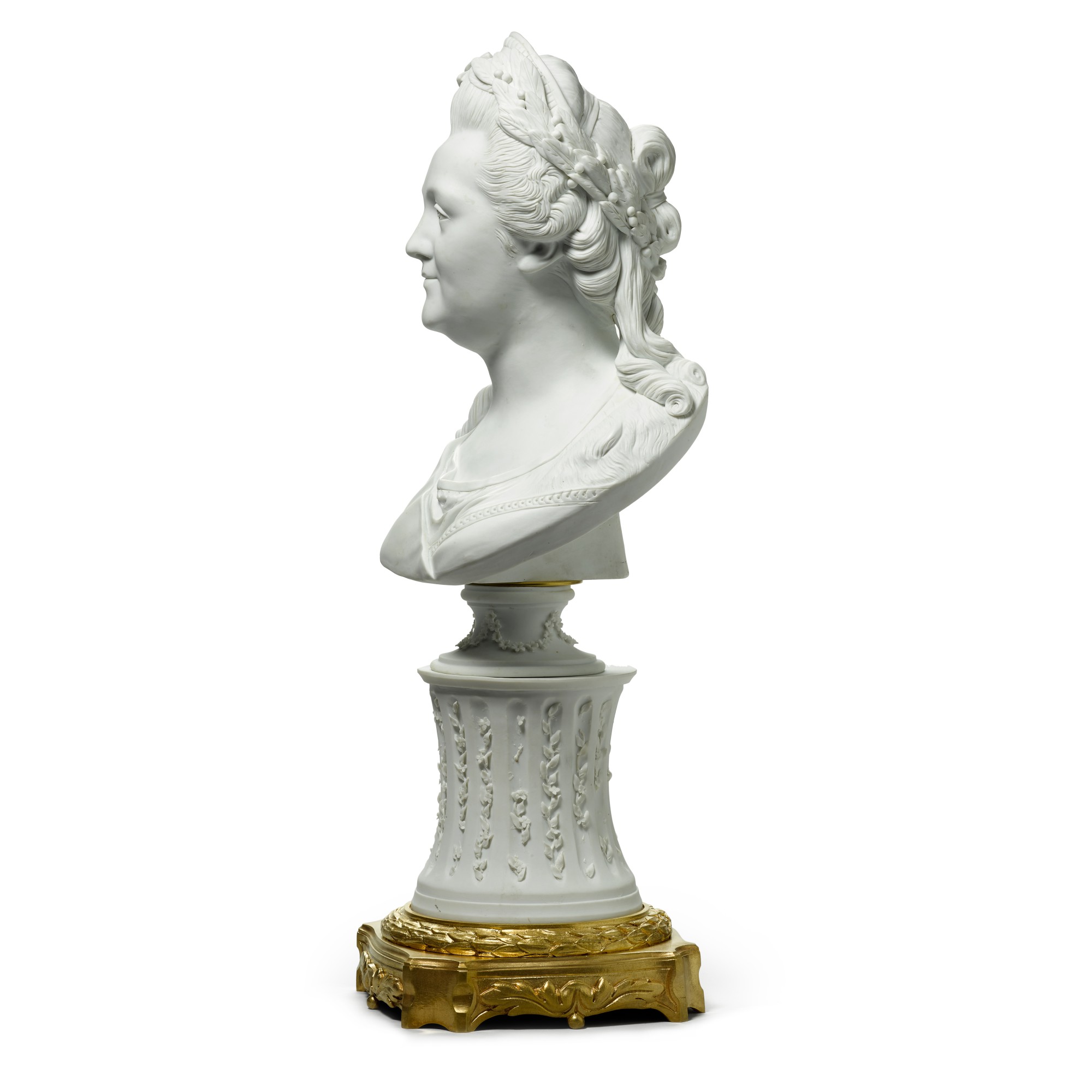 A biscuit porcelain bust of Catherine II, after the model by August ...