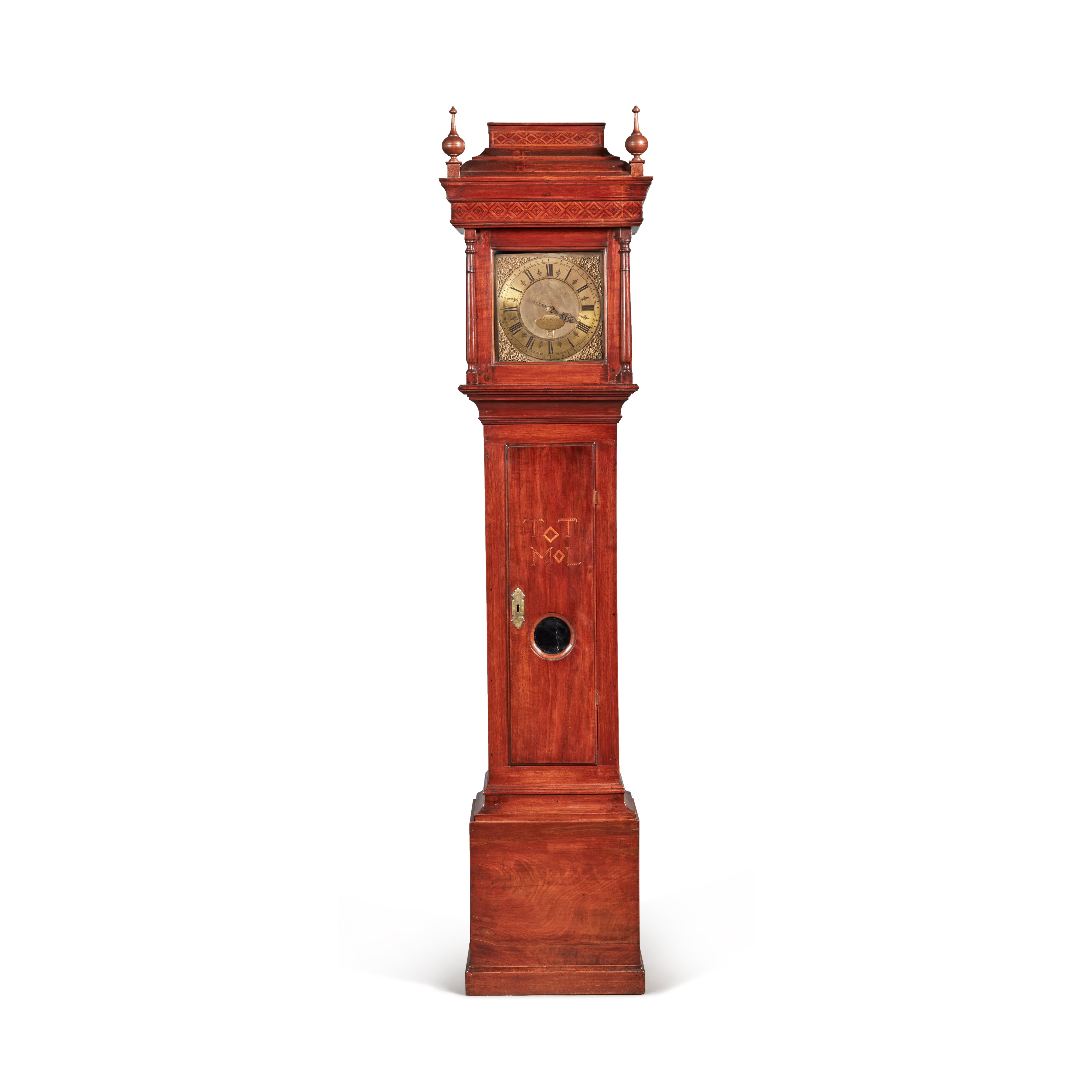 The Important Lewis Family William and Mary Inlaid Walnut Tall Case ...
