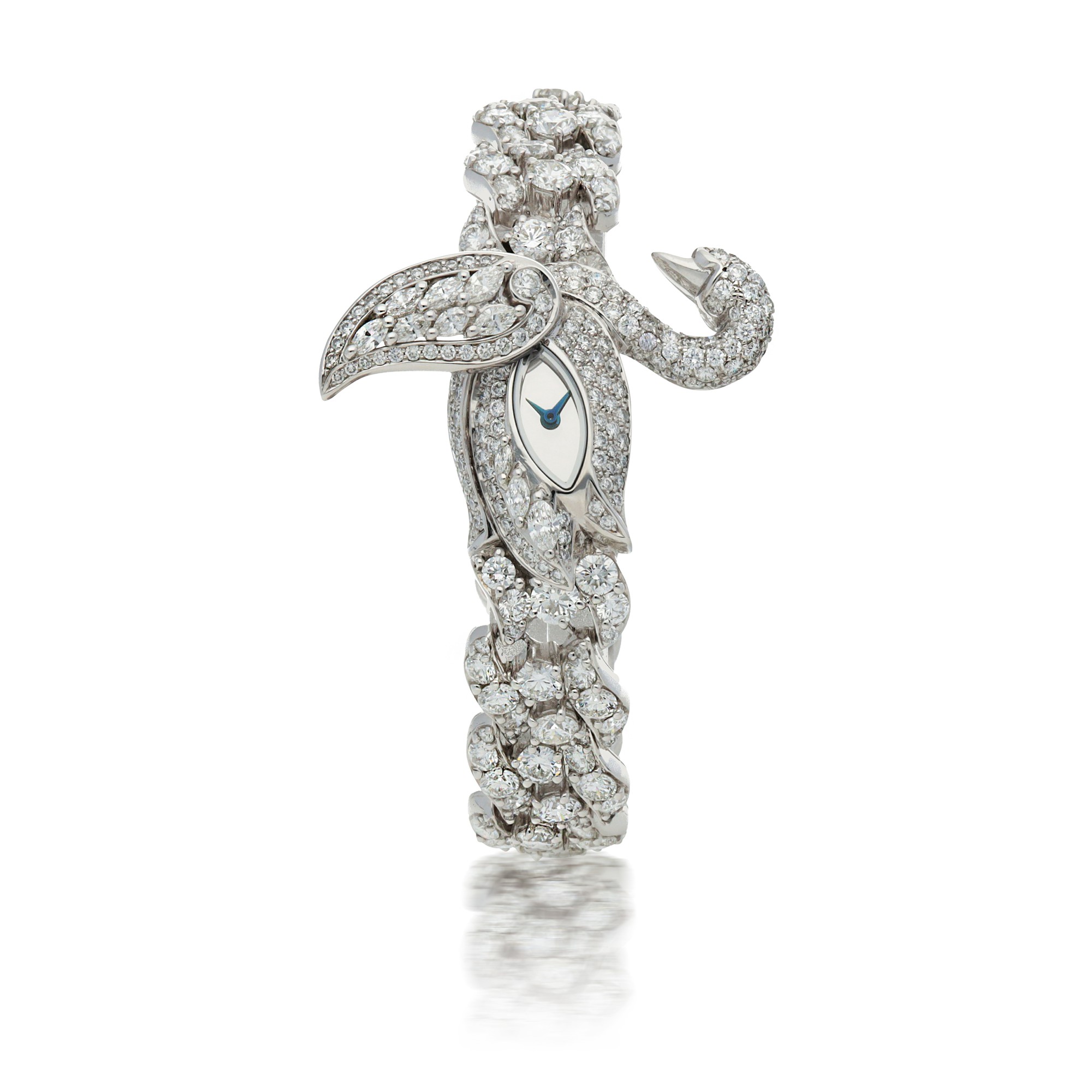 GRAFF | BABY SWAN, WHITE GOLD AND DIAMOND-SET BRACELET WATCH WITH ...
