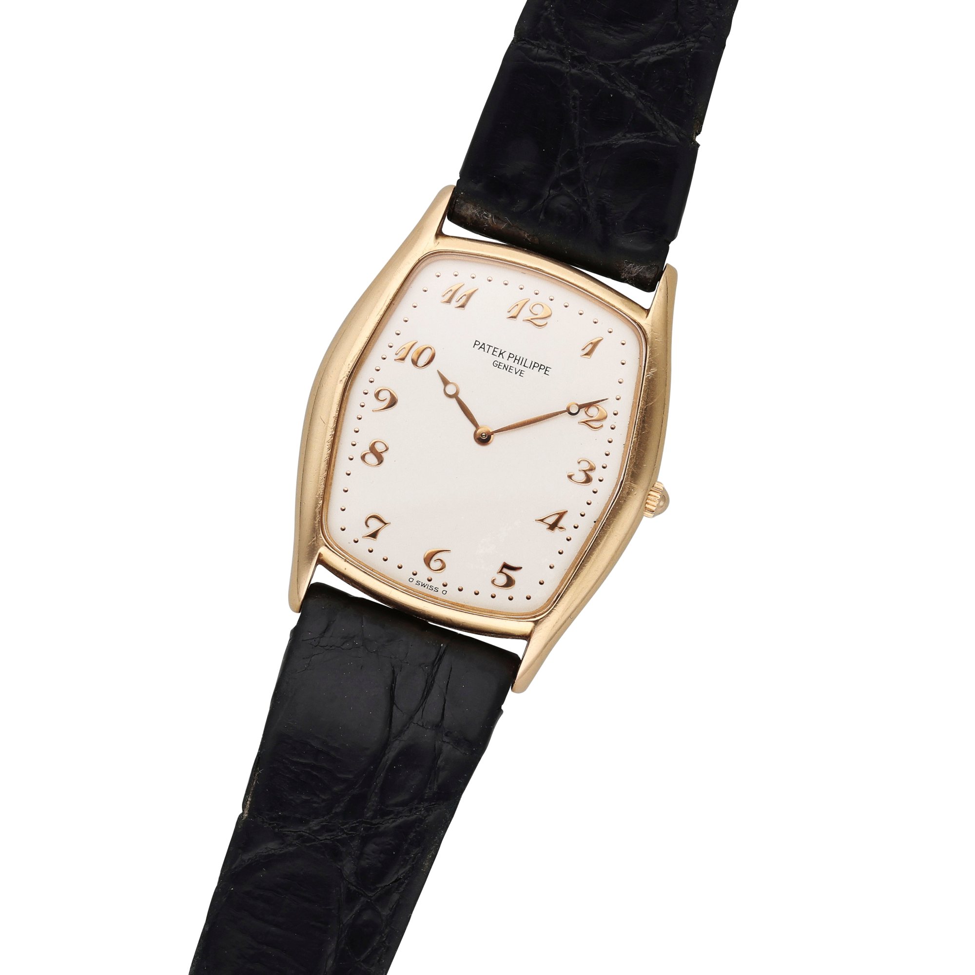 Reference 3842 Gondolo | A pink gold asymmetrical wristwatch, Circa ...