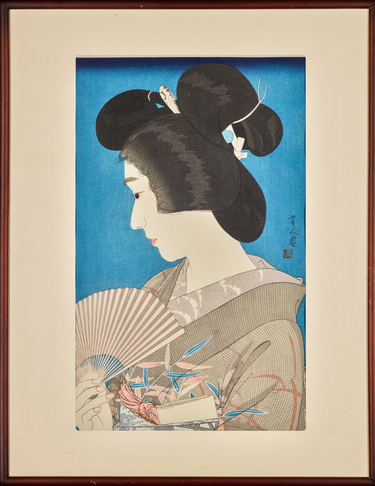 TORII KOTONDO, (1900–1976), SHOWA PERIOD, 20TH CENTURY | GEISHA IN SUMMER | Japanese Art Online ...