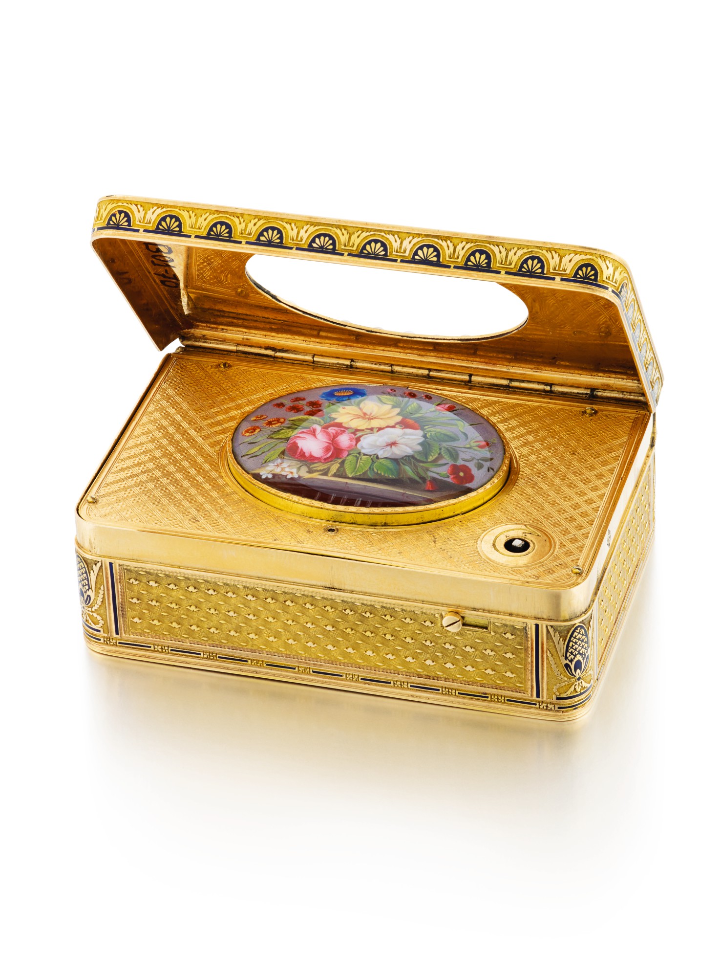 A PEARL-SET GOLD AND ENAMEL SINGING BIRD BOX, FRÈRES ROCHAT, GENEVA ...