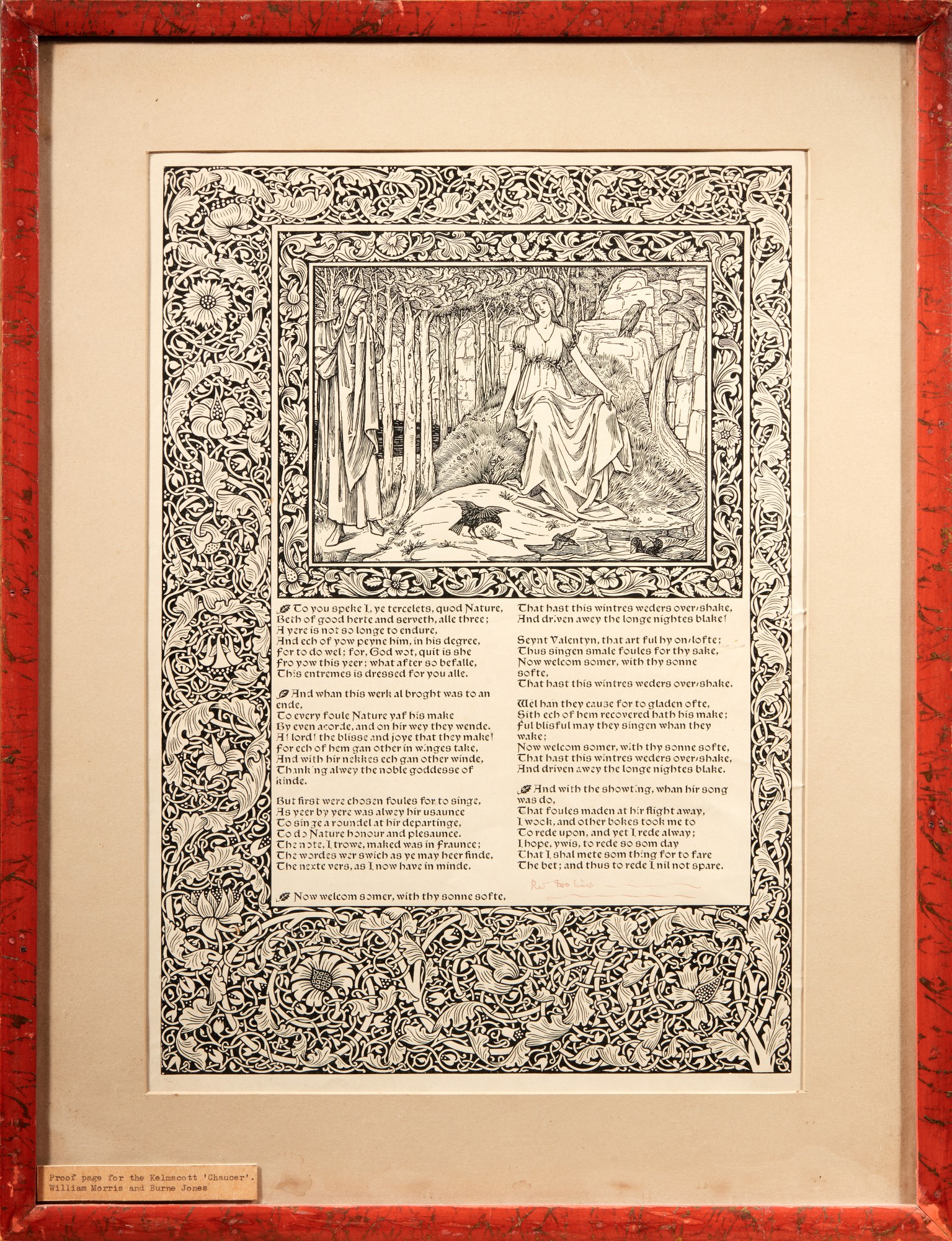 Chaucer | Single proof sheet from the Kelmscottt Press edition of ...