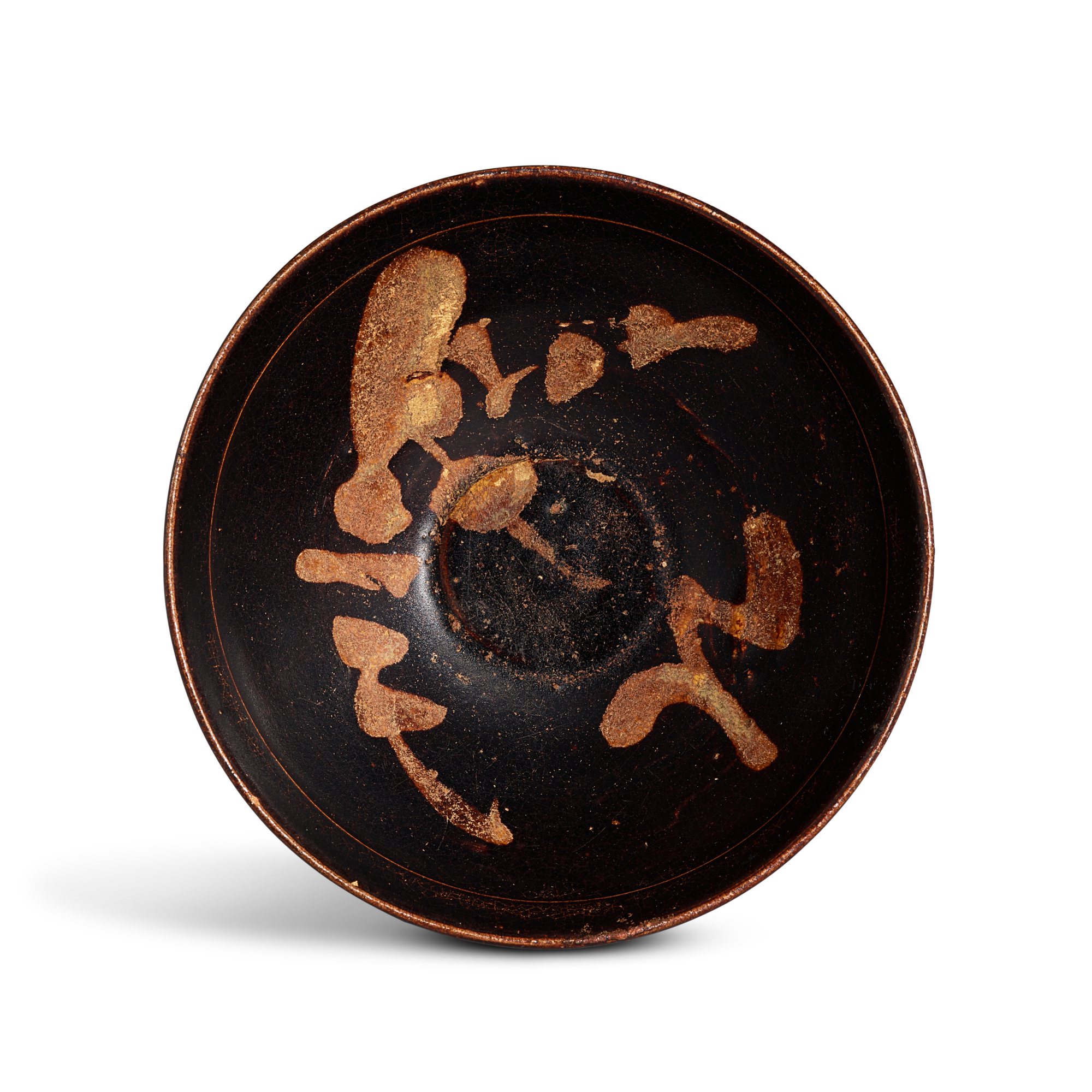 A Jizhou painted black-glazed 'prunus' bowl, Southern Song dynasty 南宋 ...