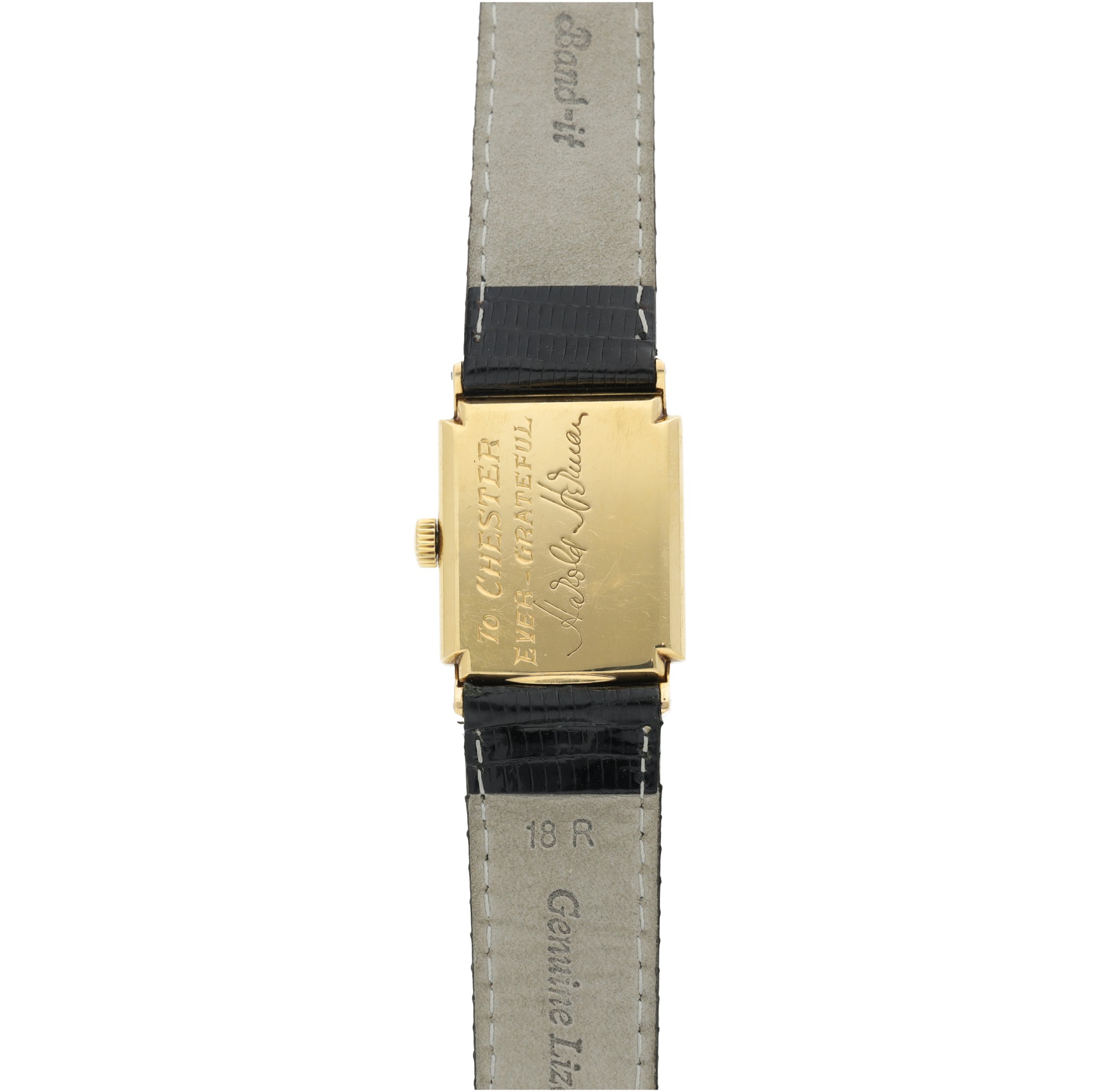 A YELLOW GOLD RECTANGULAR WRISTWATCH, CIRCA 1950 | Weekly Watches | New ...