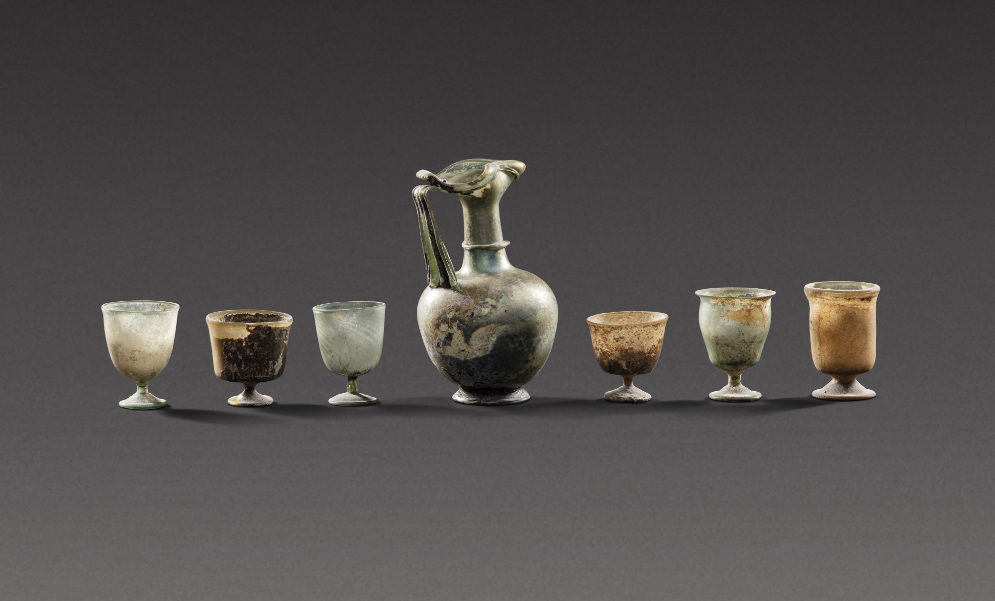 Seven Roman Glass Vessels, circa 3rd/5th Century A.D. | Ancient ...