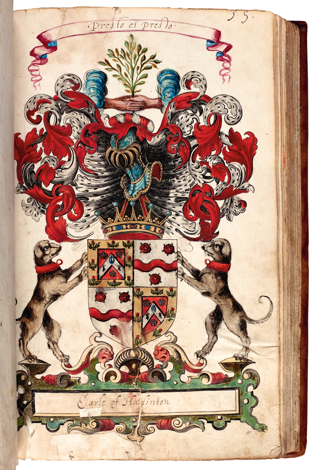 SCOTLAND HERALDRY | A volume of hand-coloured engravings and drawings ...