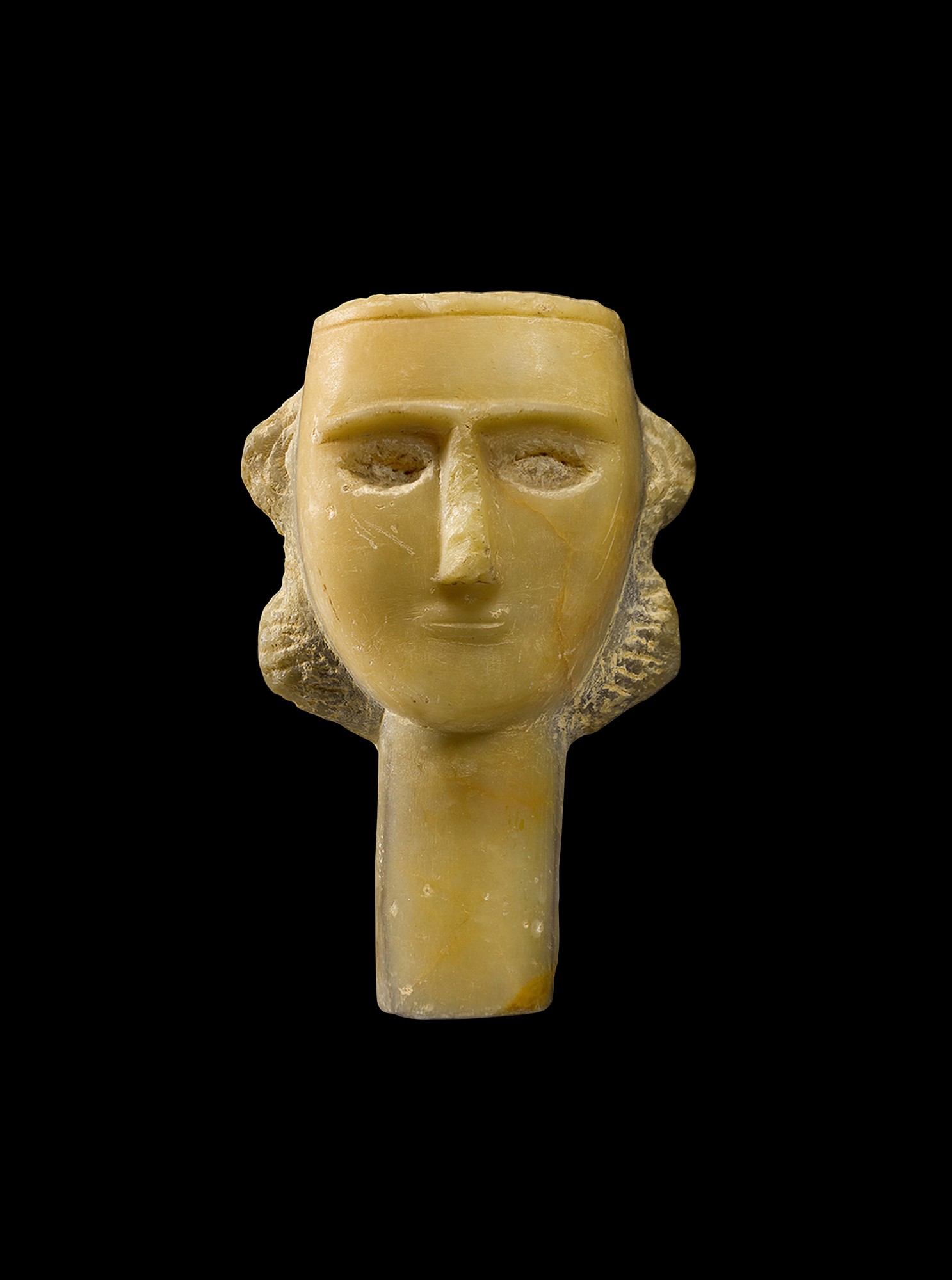 A South Arabian Alabaster Head of a Woman, Qataban, 3rd Century B.C ...