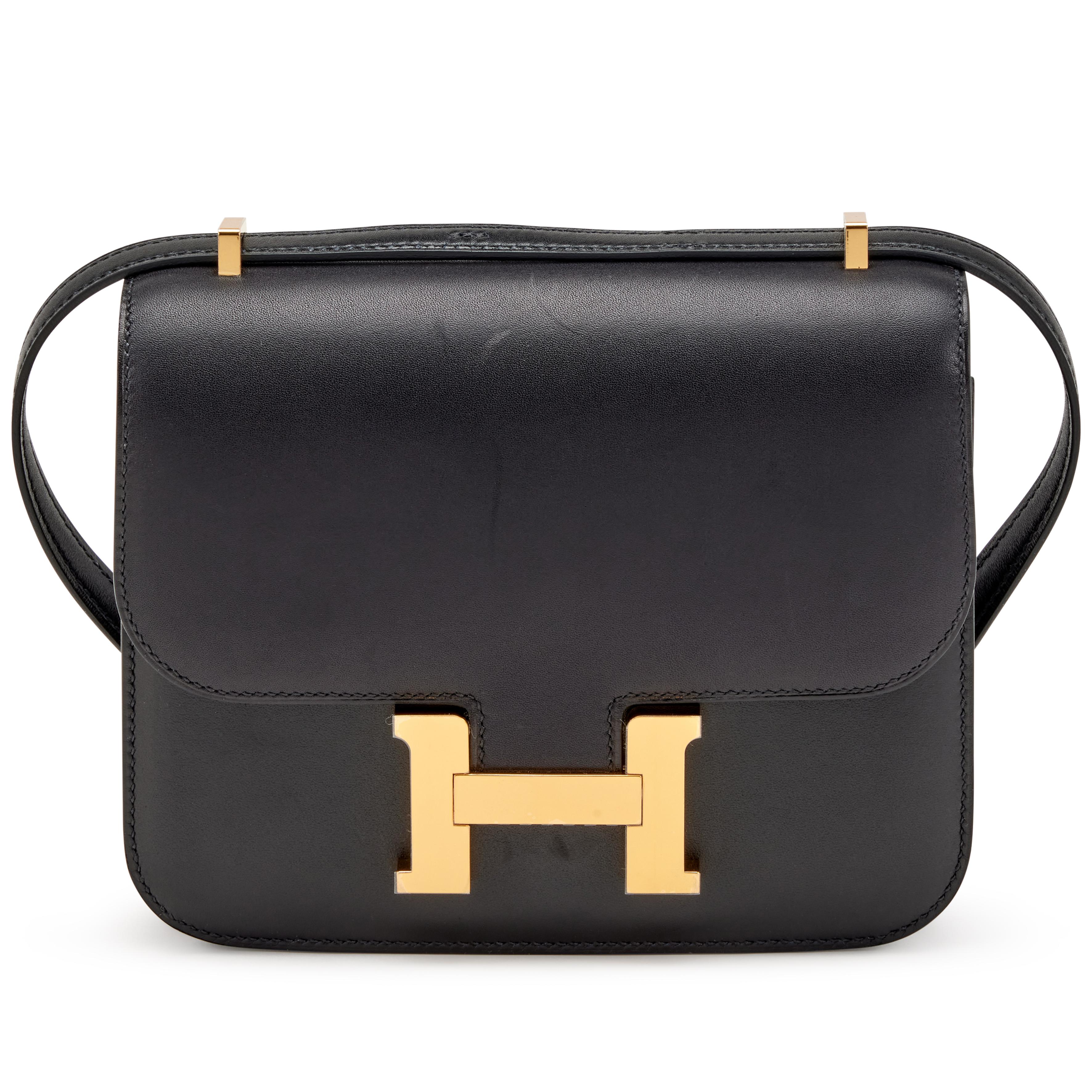 Hermès Black Evercalf Constance 18 Gold Hardware, 2022 Available For ...