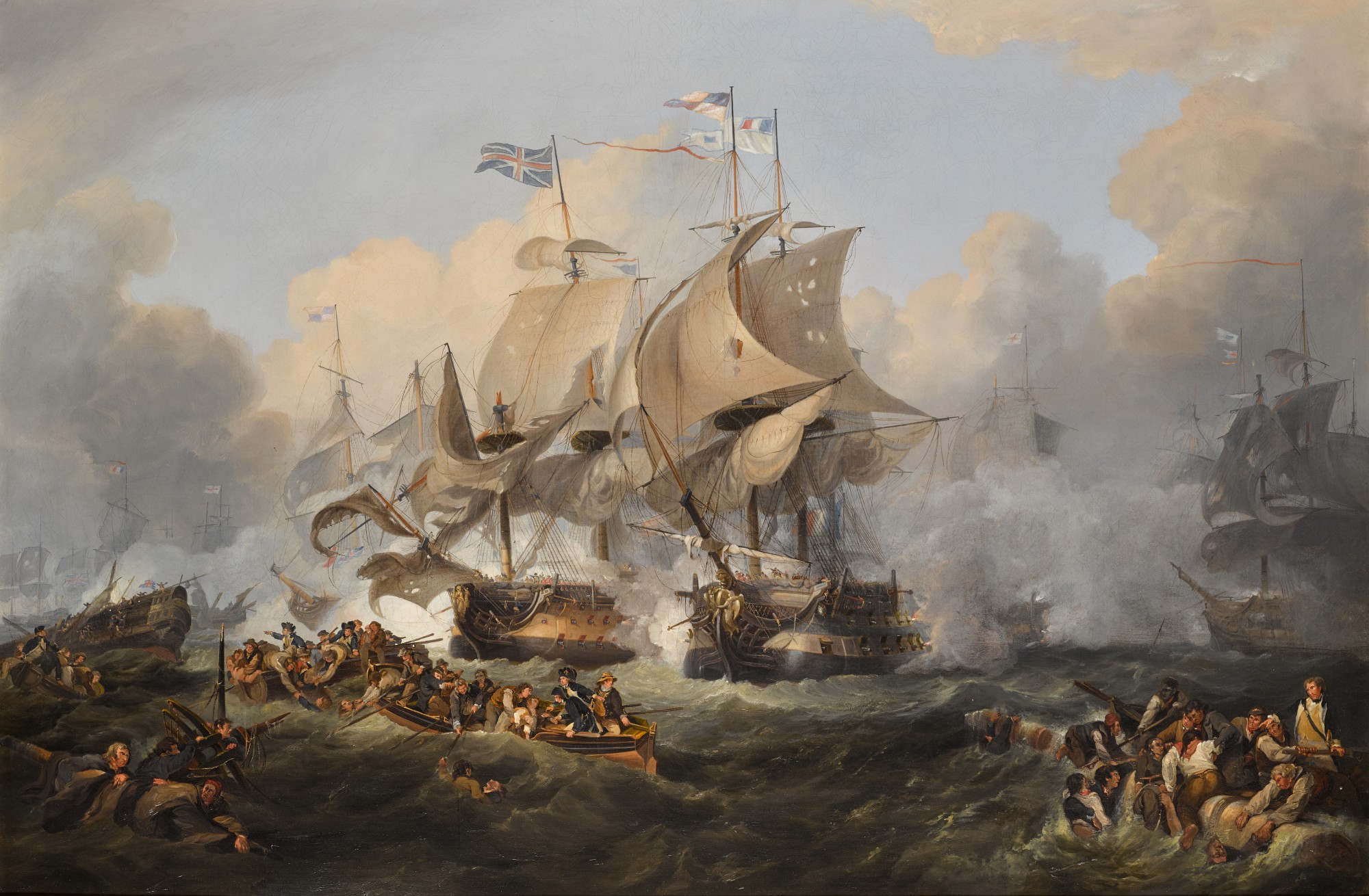 The Battle of the First of June, 1794 (After Philip James de ...