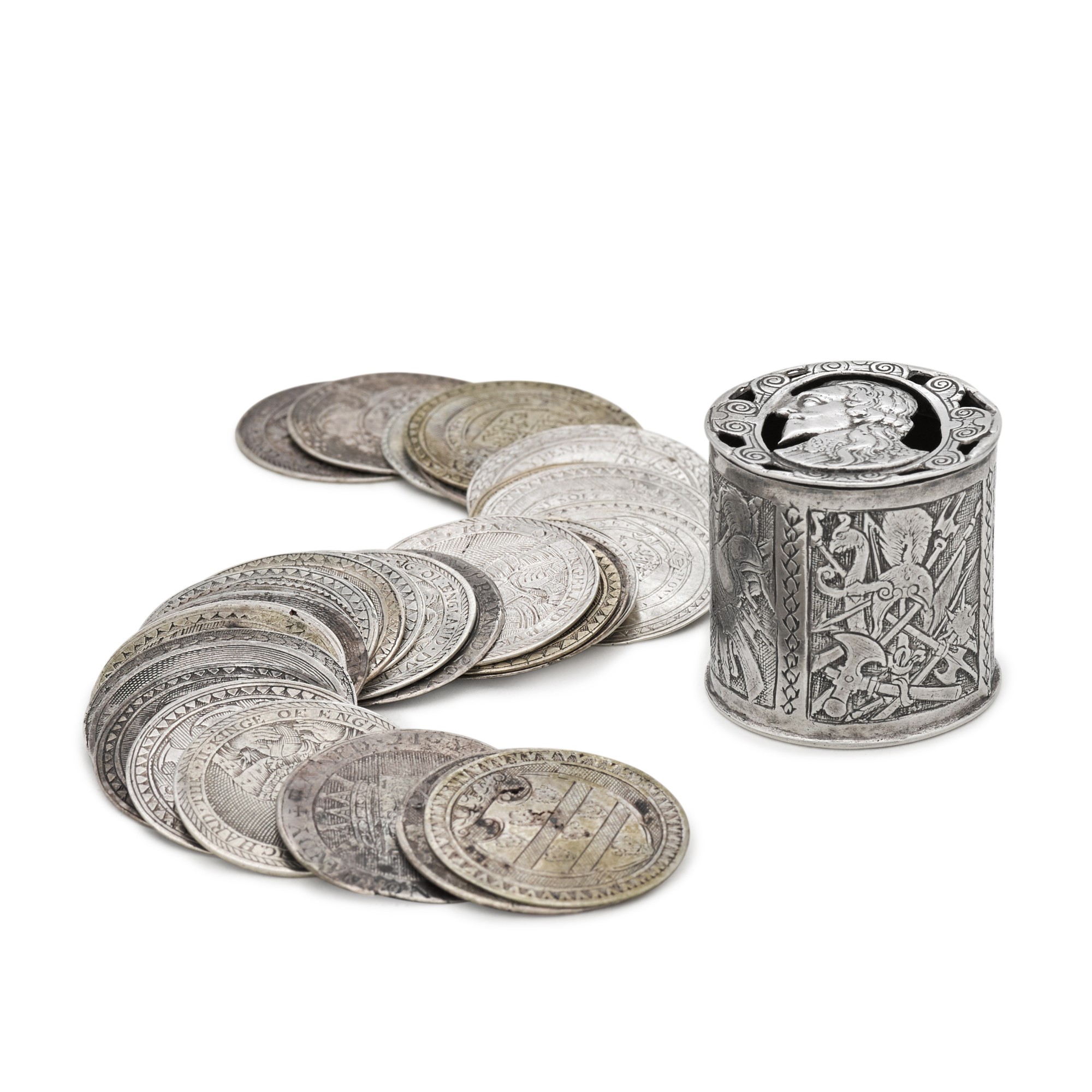A Charles I silver counter box with 32 counters, circa 1640 | Furniture ...