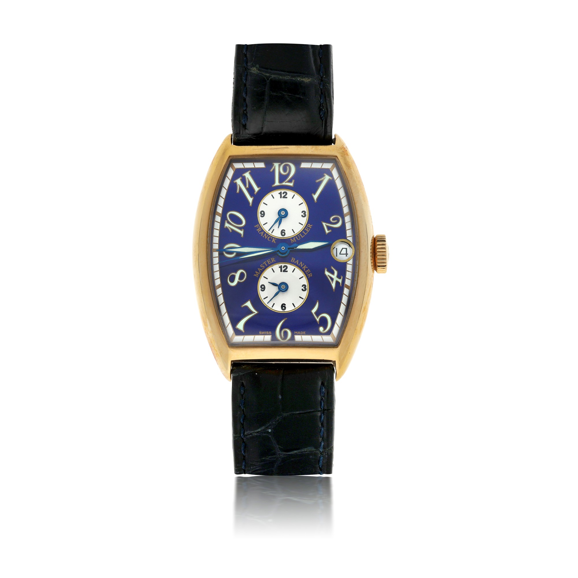 FRANCK MULLER | REF 5850 MB MASTER BANKER, A PINK GOLD TONNEAU FORM ...