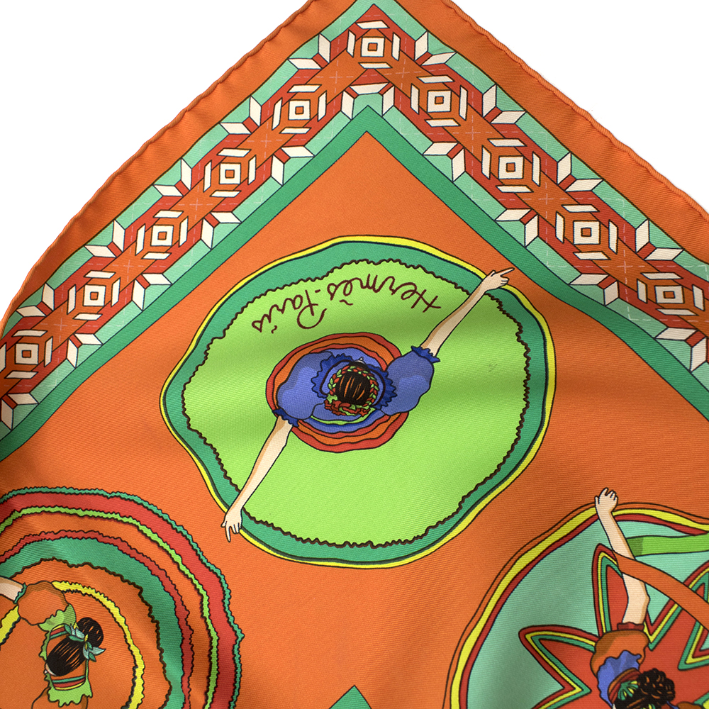 HERMÈS | SILK SCARF 90 IN BELLES DU MEXIQUE. DESIGNED BY VIRGINIE JAMIN ...