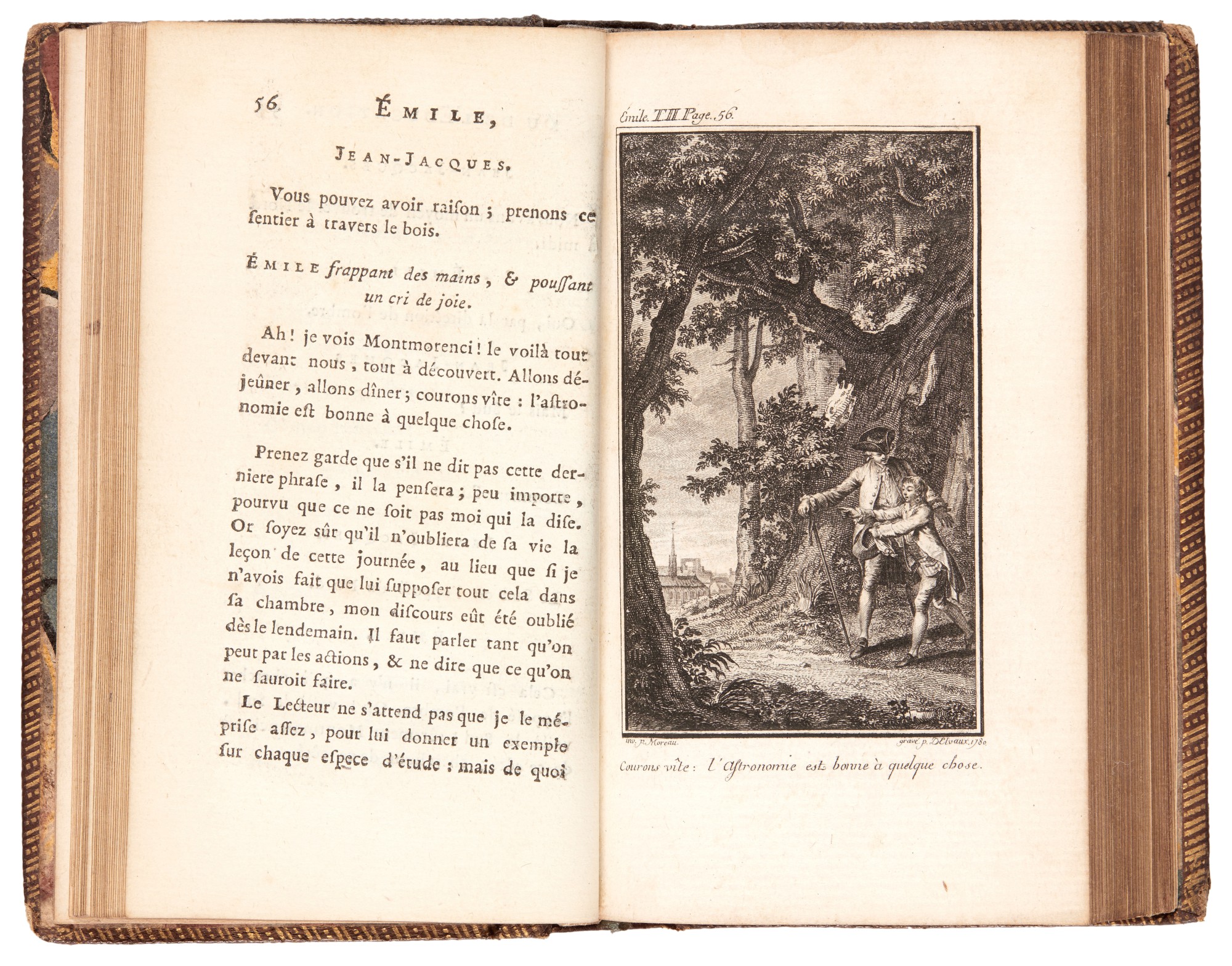 Rousseau, Emile, Londres [Paris], 1780-1781, 4 volumes, contemporary ...