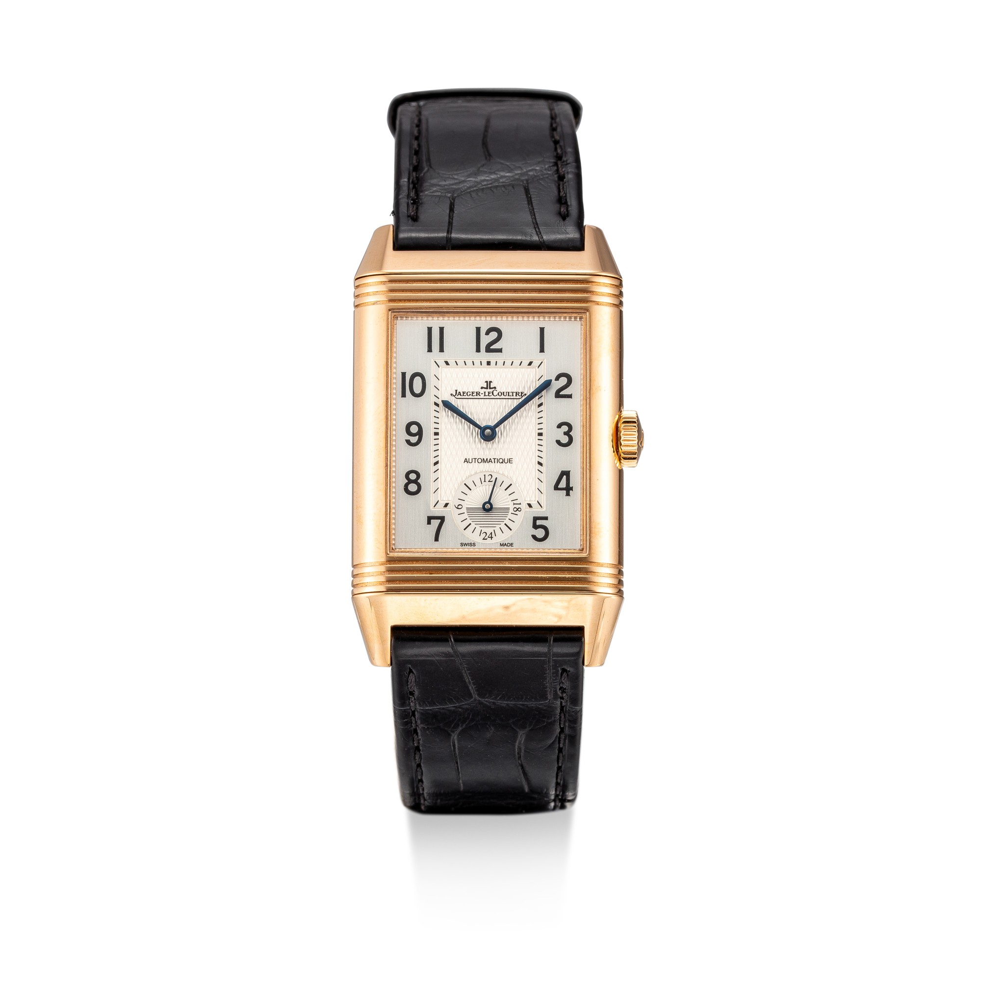 JAEGER-LECOULTRE | REVERSO, REFERENCE 215.2.S9, A PINK GOLD DUAL TIME ...