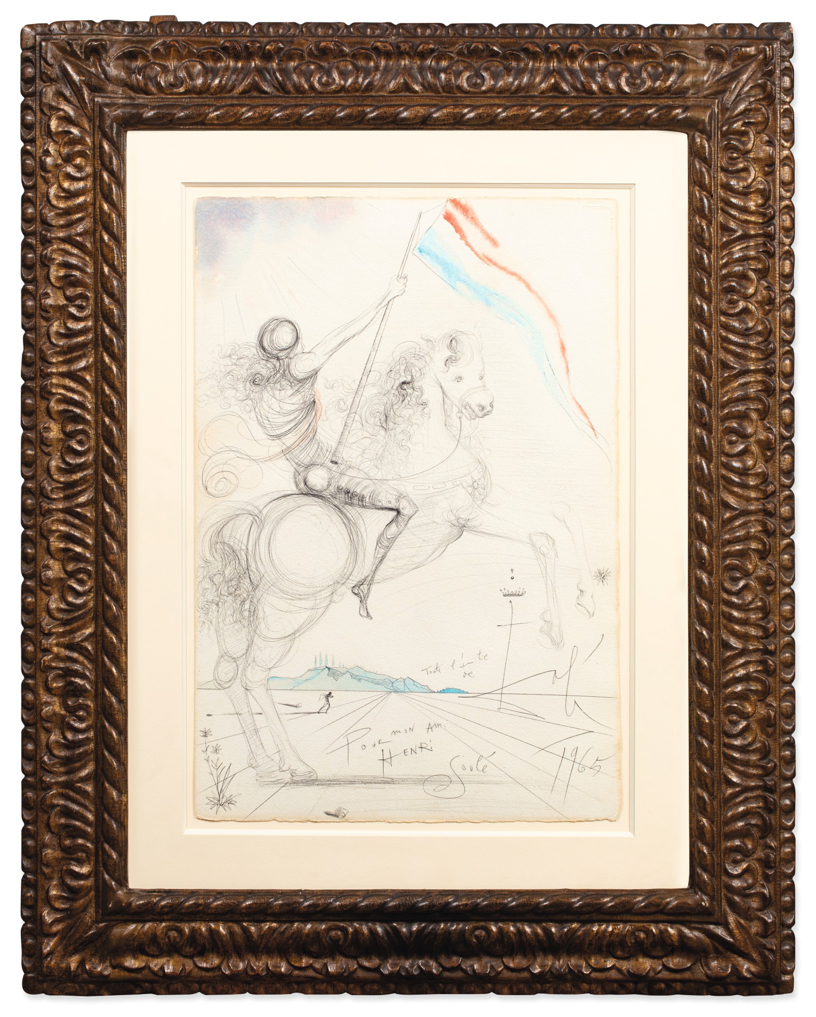 Cavalier avec bannière française | Impressionist & Modern Art Day Sale ...
