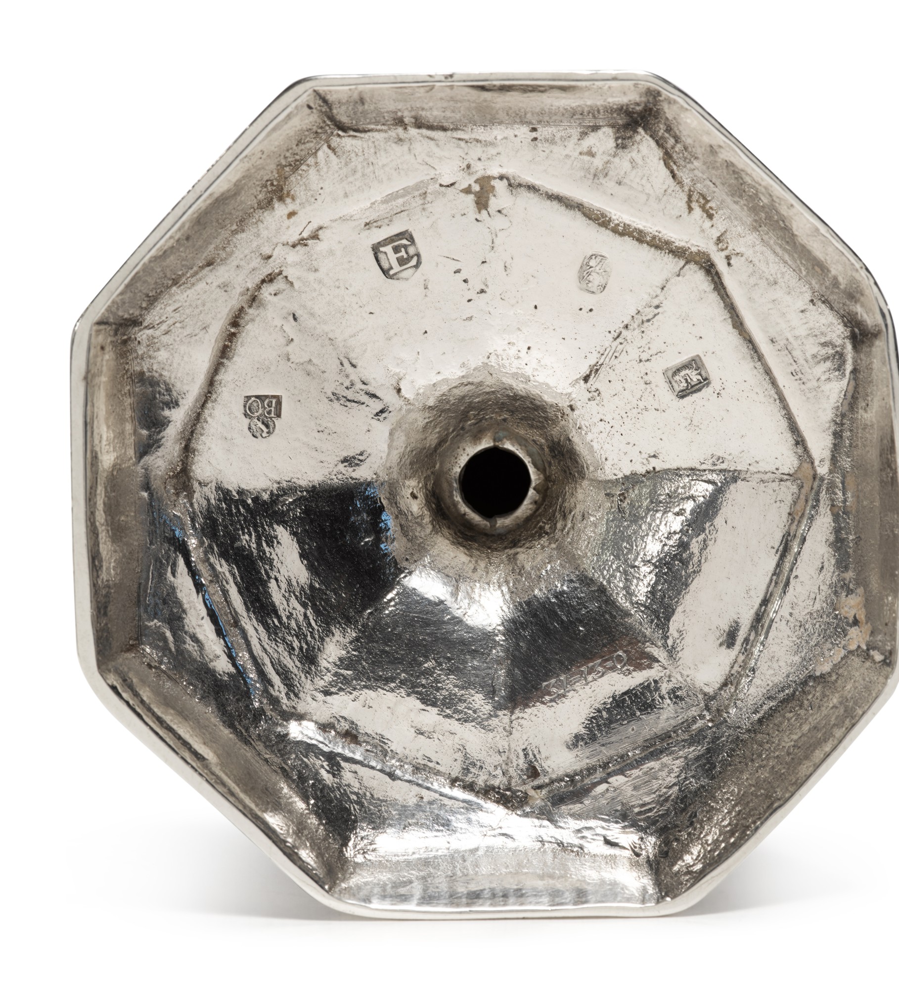 A Pair of George I Silver Octagonal Candlesticks, George Boothby ...