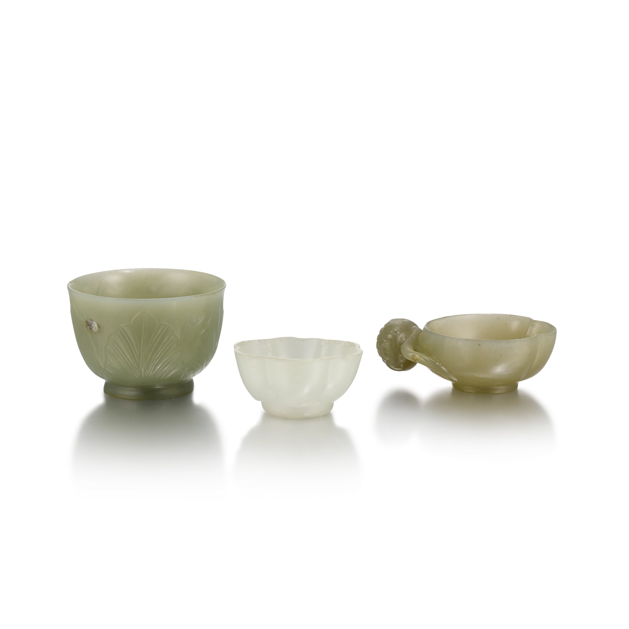 Three small Mughal carved jade cups, India, 17th-19th century | Arts of ...