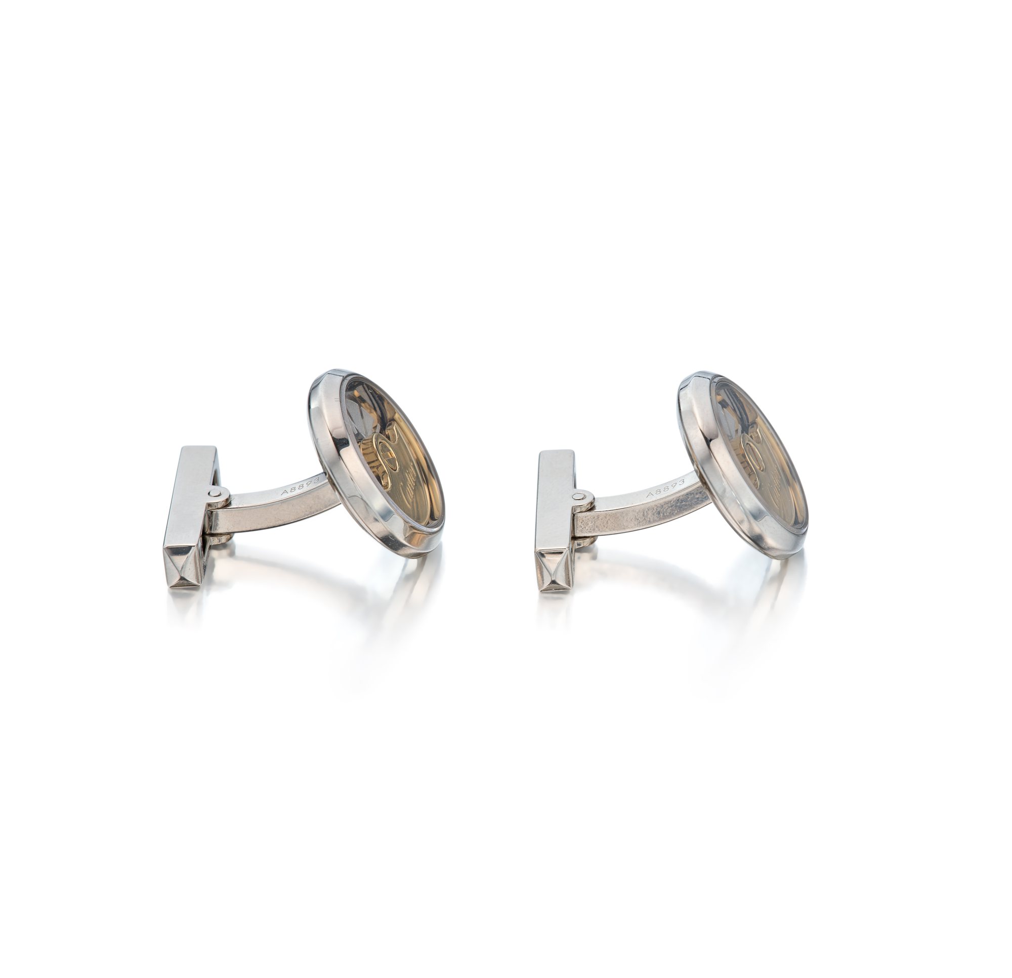Pair of Silver and Gold 'Oscillating Weight' Cufflinks | The ...