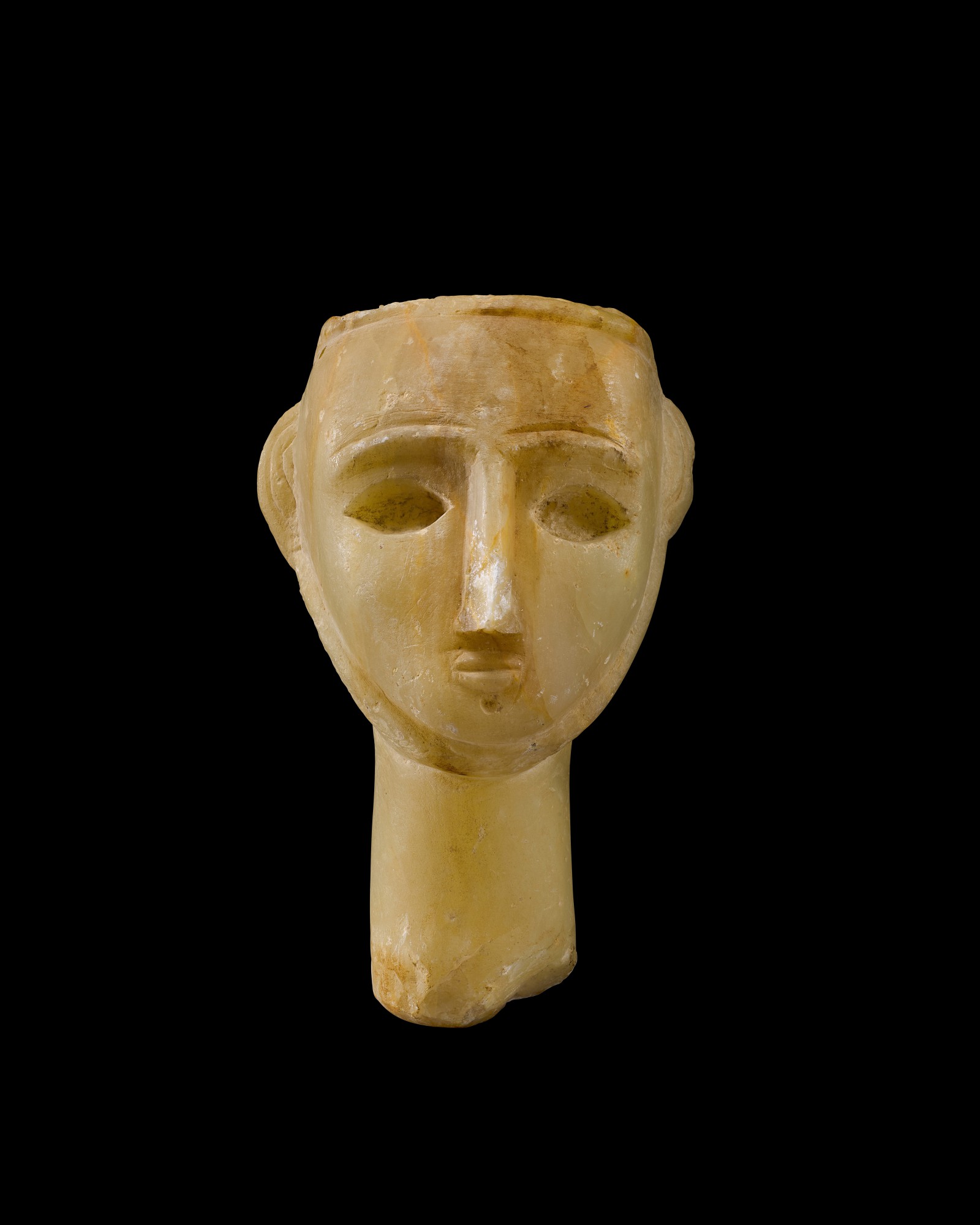 A South Arabian Alabaster Head of a Man, Qataban, 3rd Century B.C./1st ...
