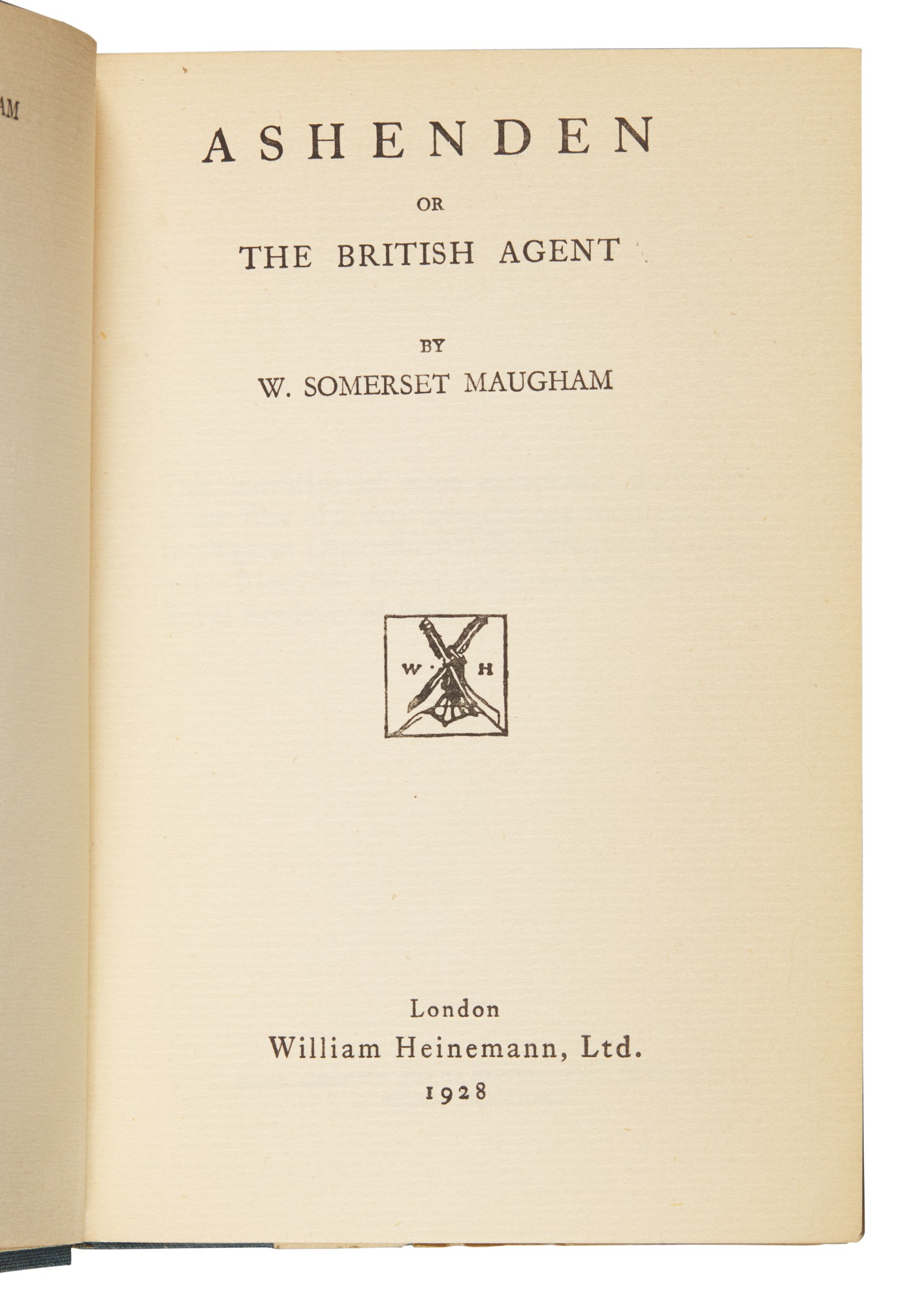 Maugham, Ashenden, 1928 | English Literature, History, Children’s Books ...