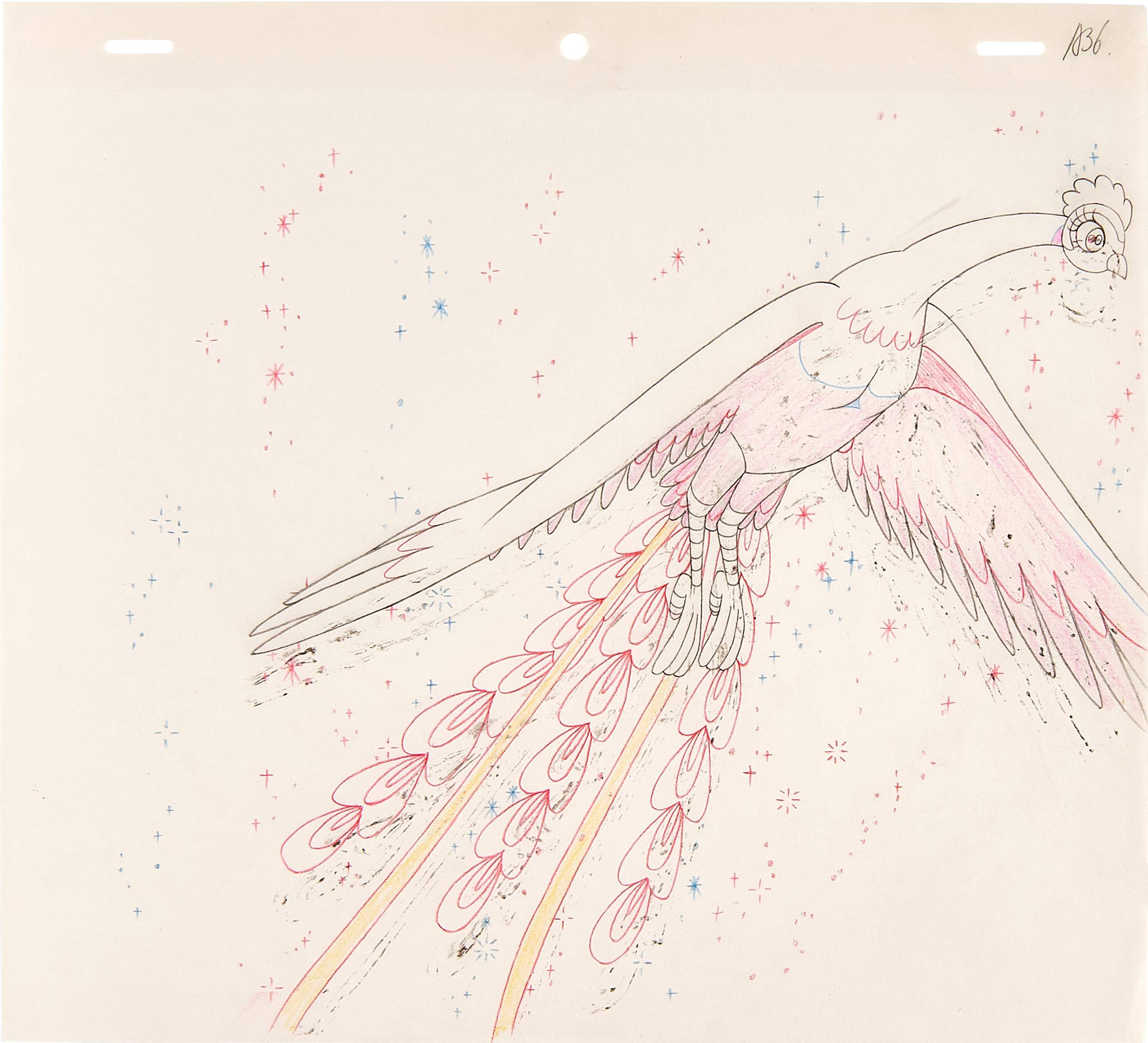 Kimba and Phoenix Animation Cels with Dougas and Printed Background | 小 ...