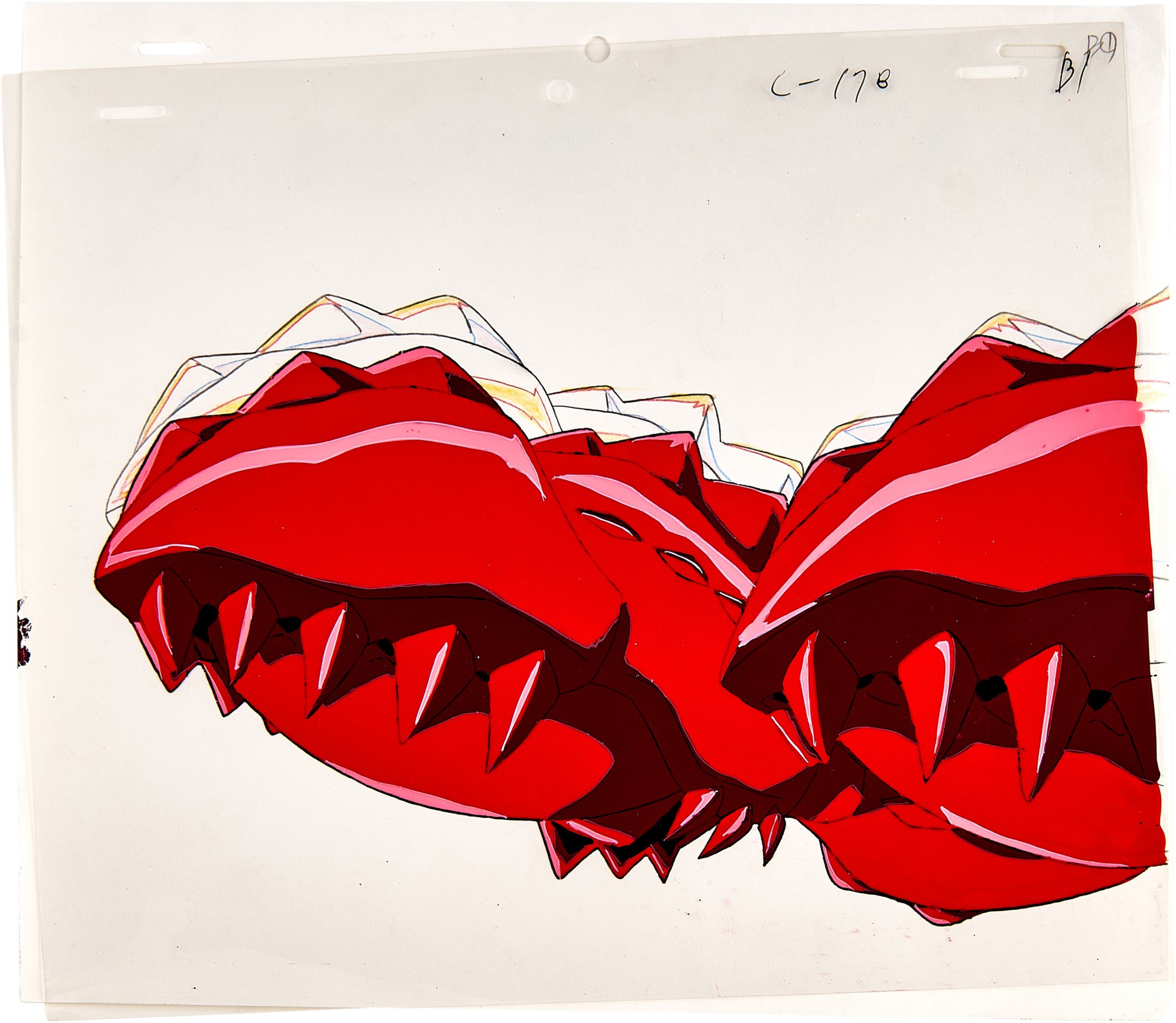 Group of Transformers Animation Cels with Dougas and Printed Background ...