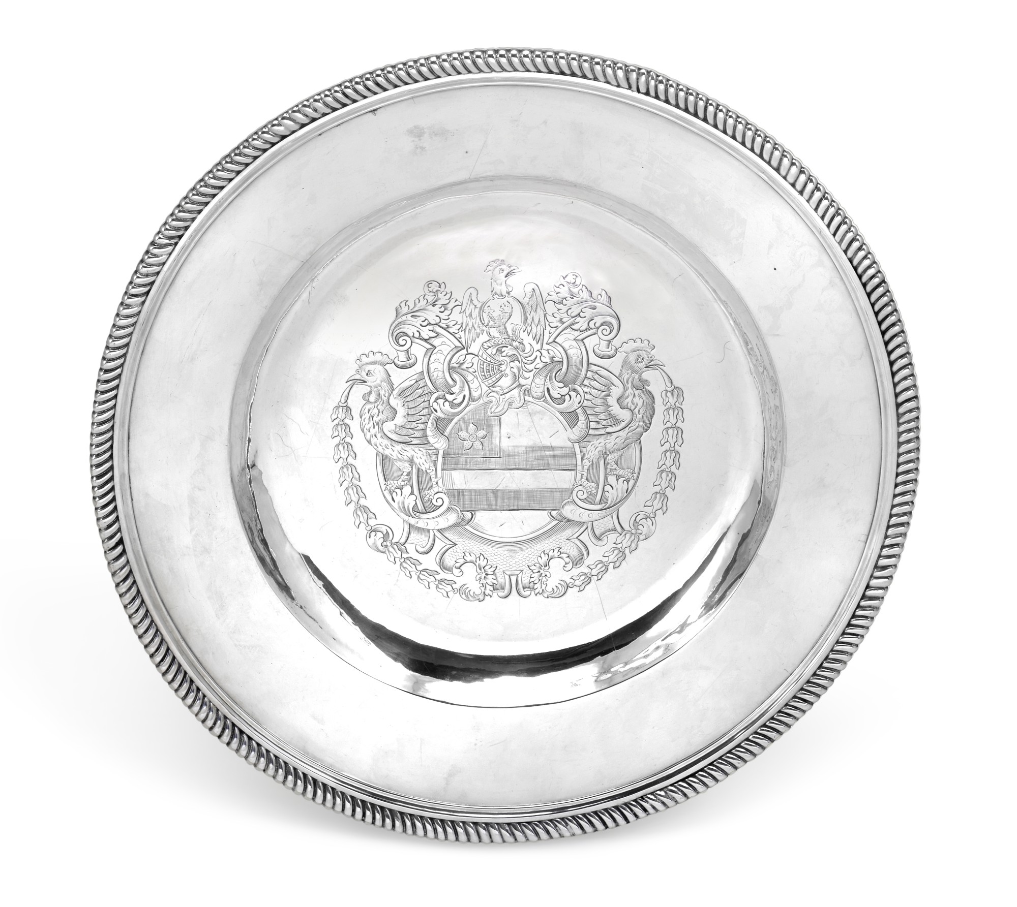 A Britannia standard silver alms dish, Robert Cooper, London, 1710 ...