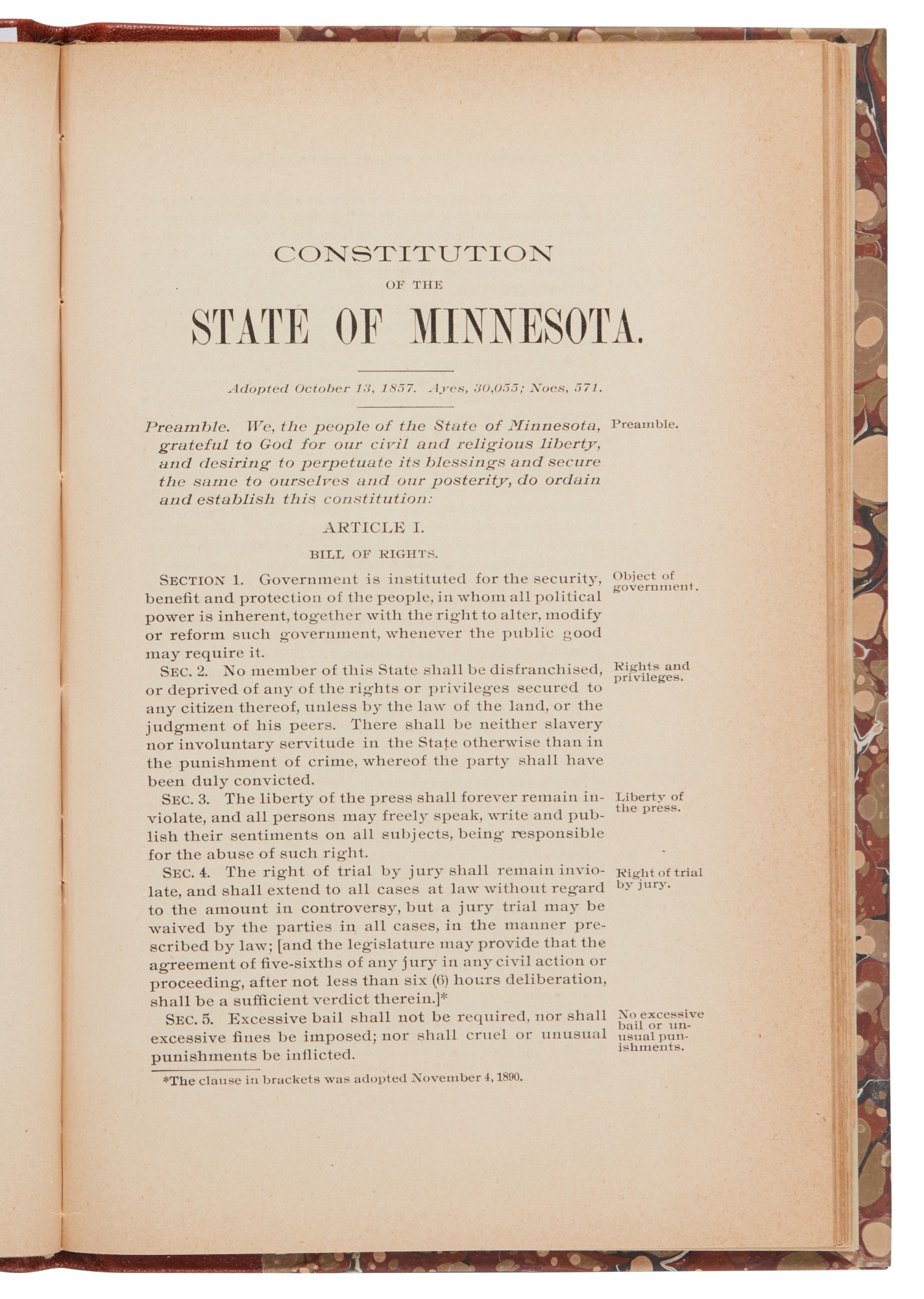 Minnesota | The Minnesota State Constitution, the Declaration of ...