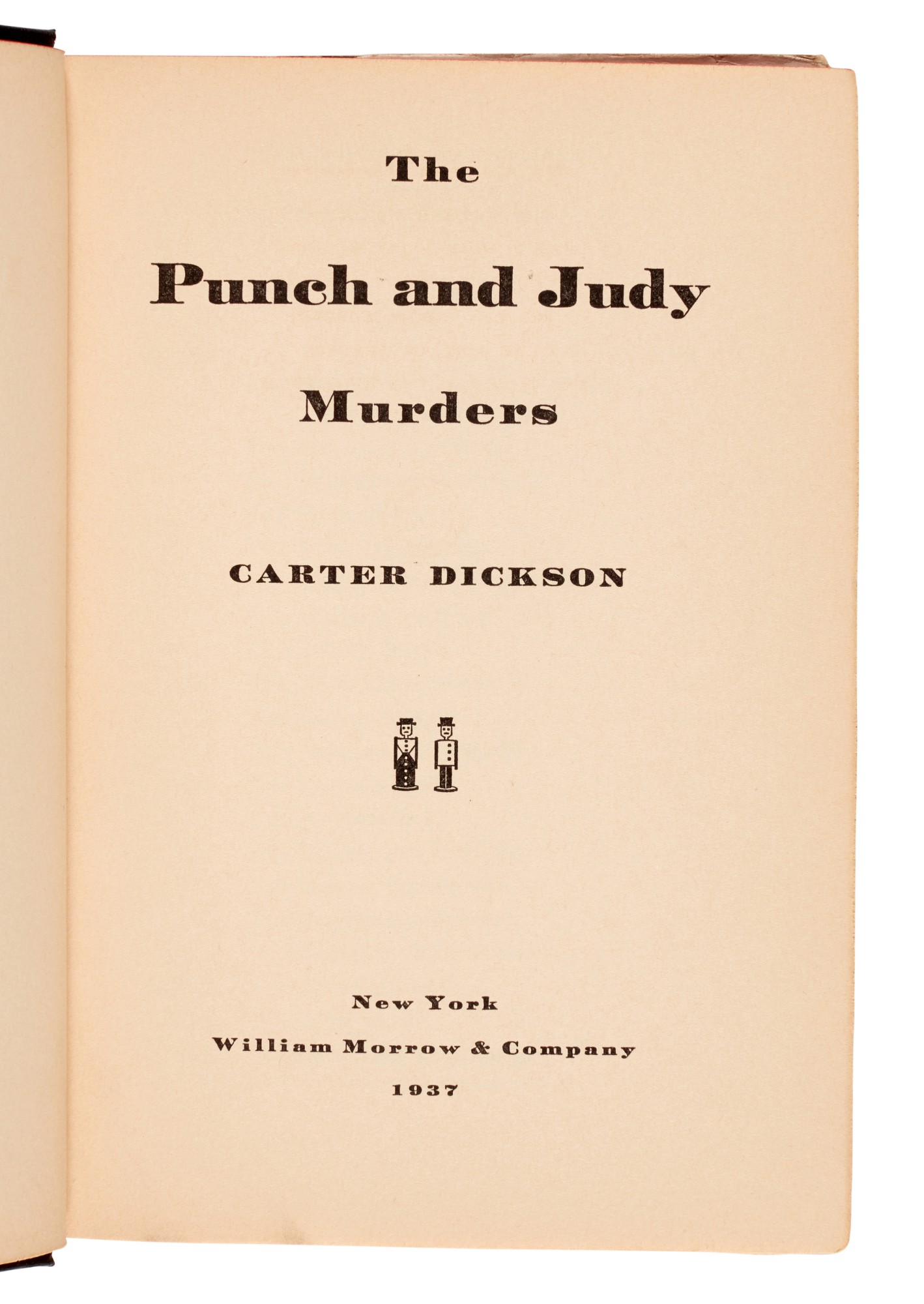 Carter Dickson [John Dickson Carr] | The Punch and Judy Murders, 1937 ...