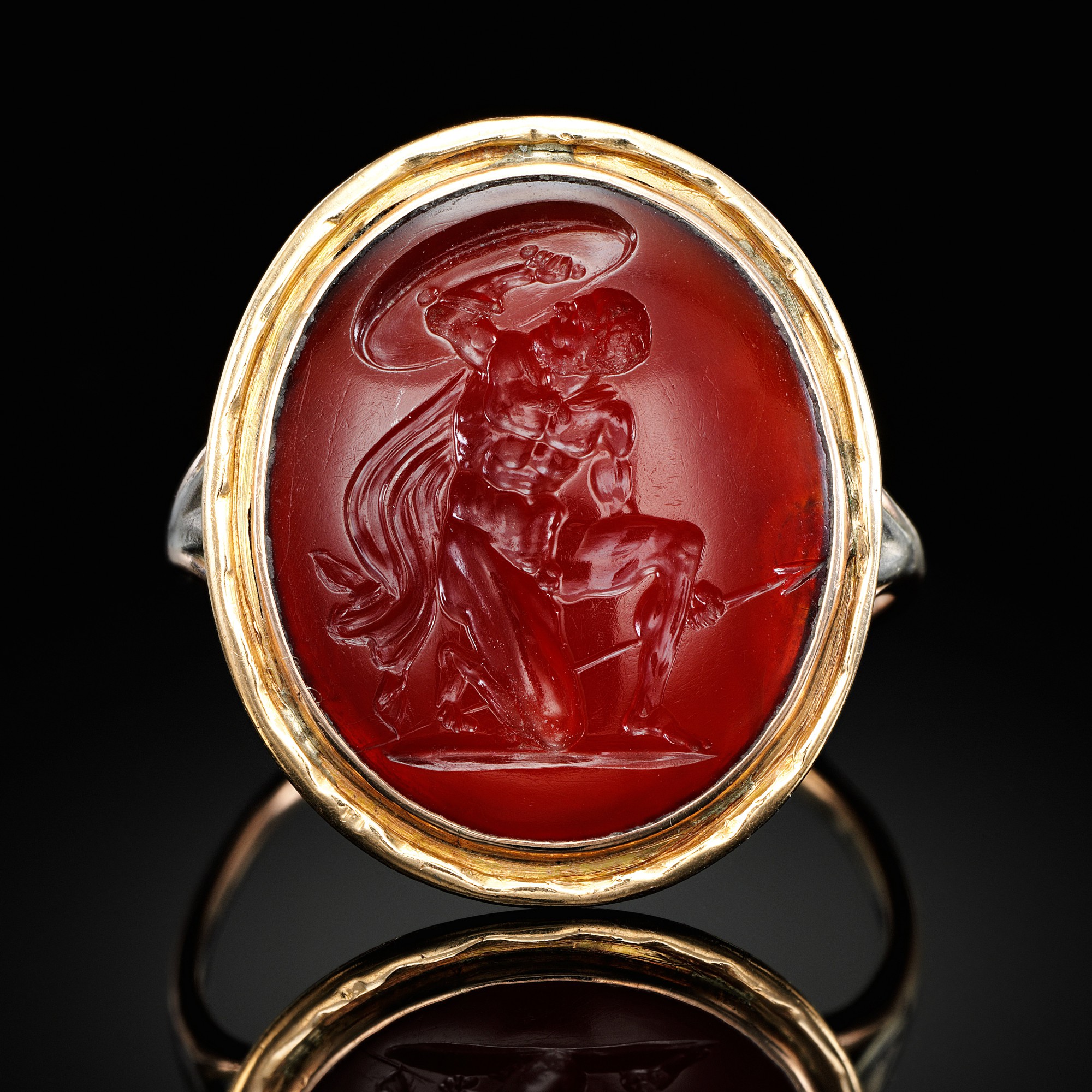 Italian, early 19th Century | Intaglio with a Crouching Warrior | Small ...