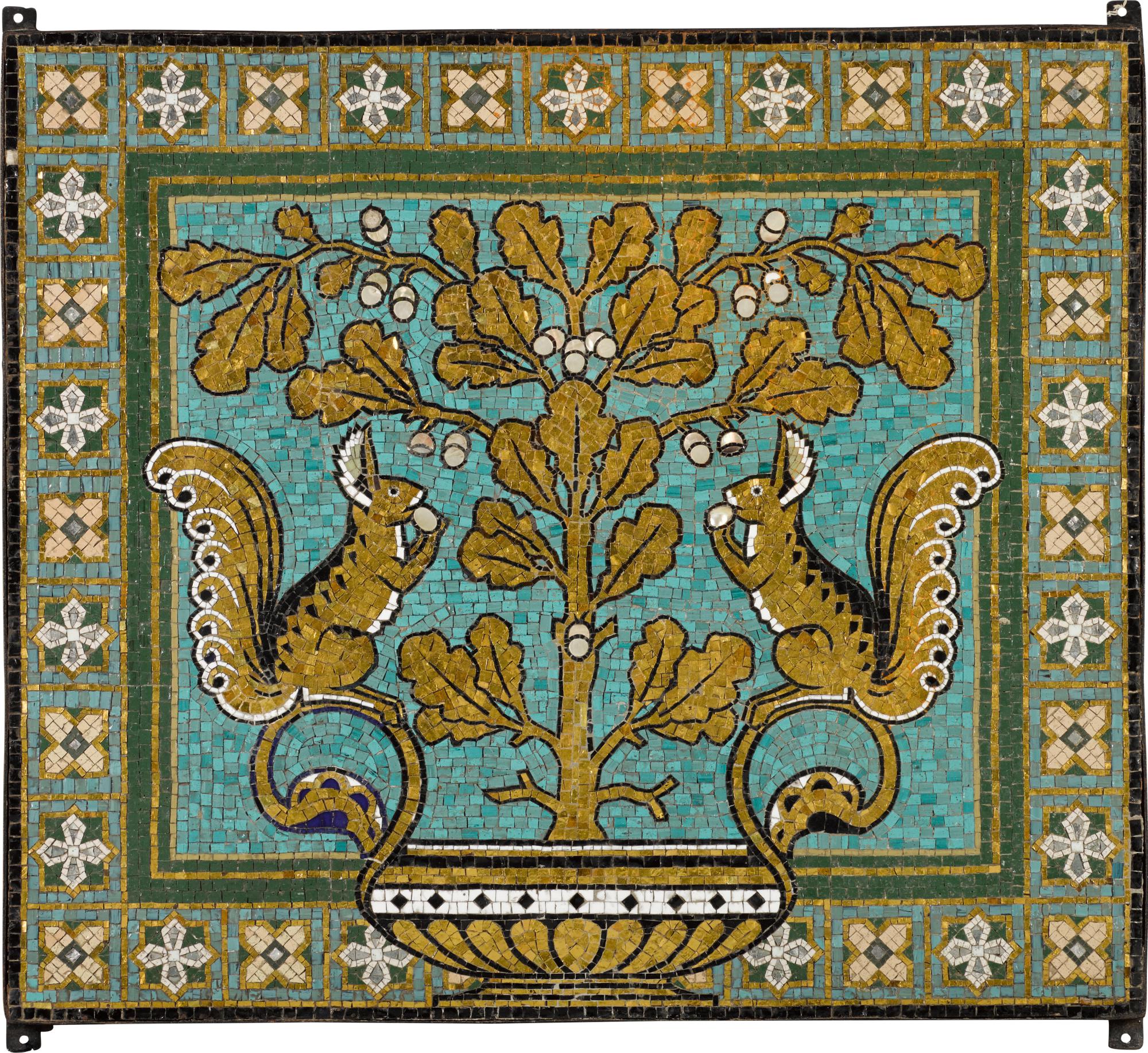 Two German mosaic panels by Wilhelm Wiegmann (1851-1920), late 19th ...
