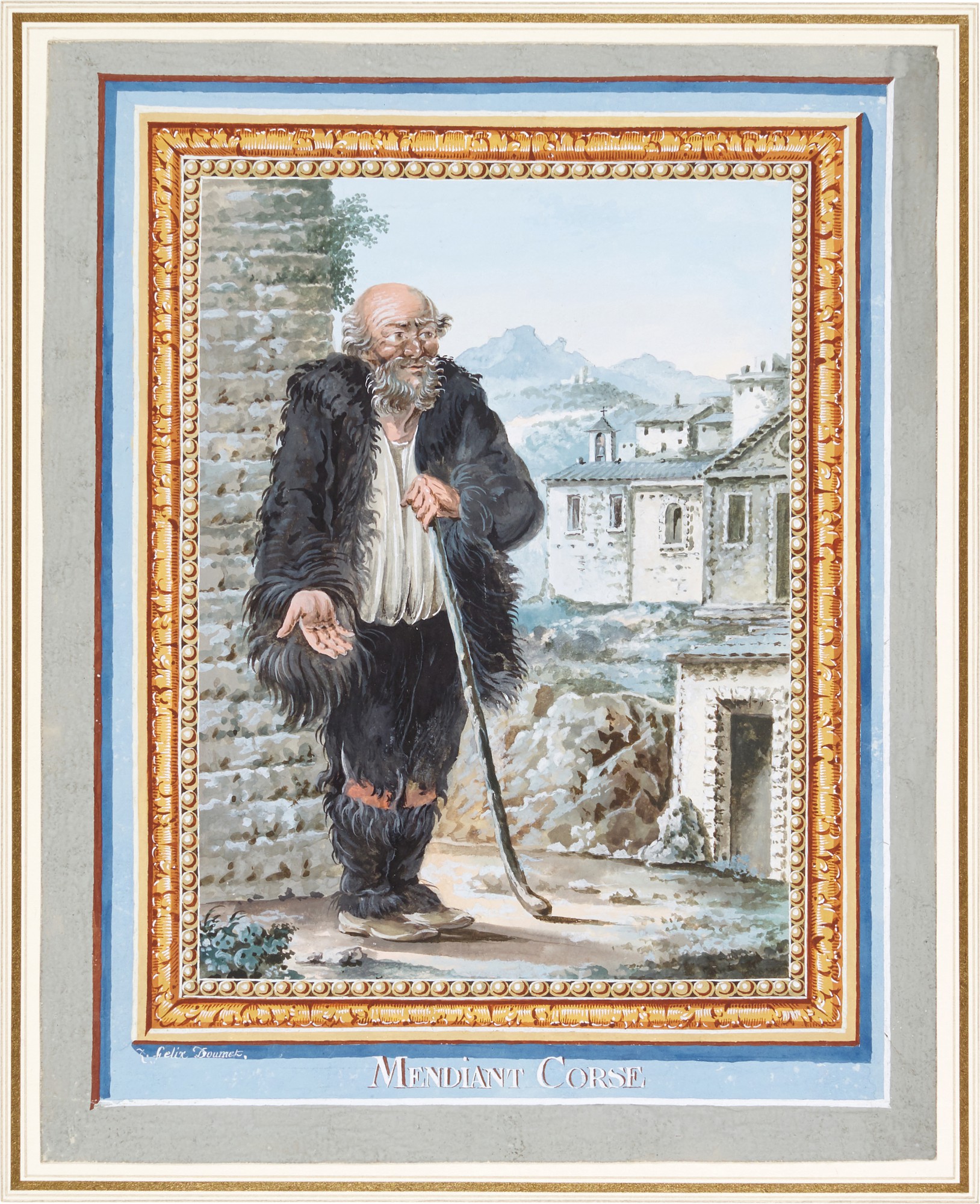 Two Corsican figure studies: Mendiant Corse and L'Habitant de la ...