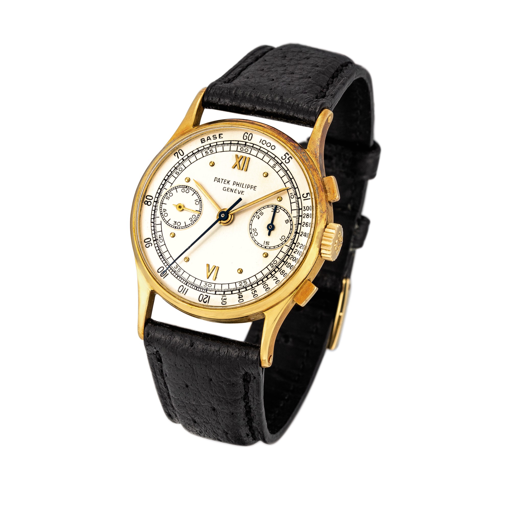 Patek Philippe | Reference 130, A yellow gold chronograph wristwatch ...