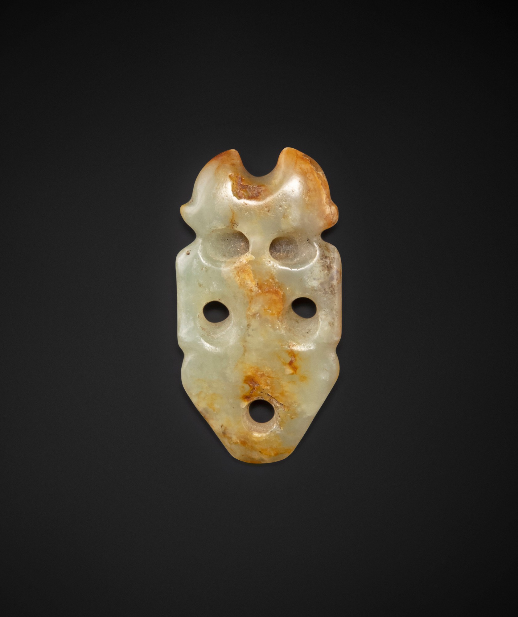 A very rare jade 'humanoid figure' pendant Neolithic period, Hongshan ...