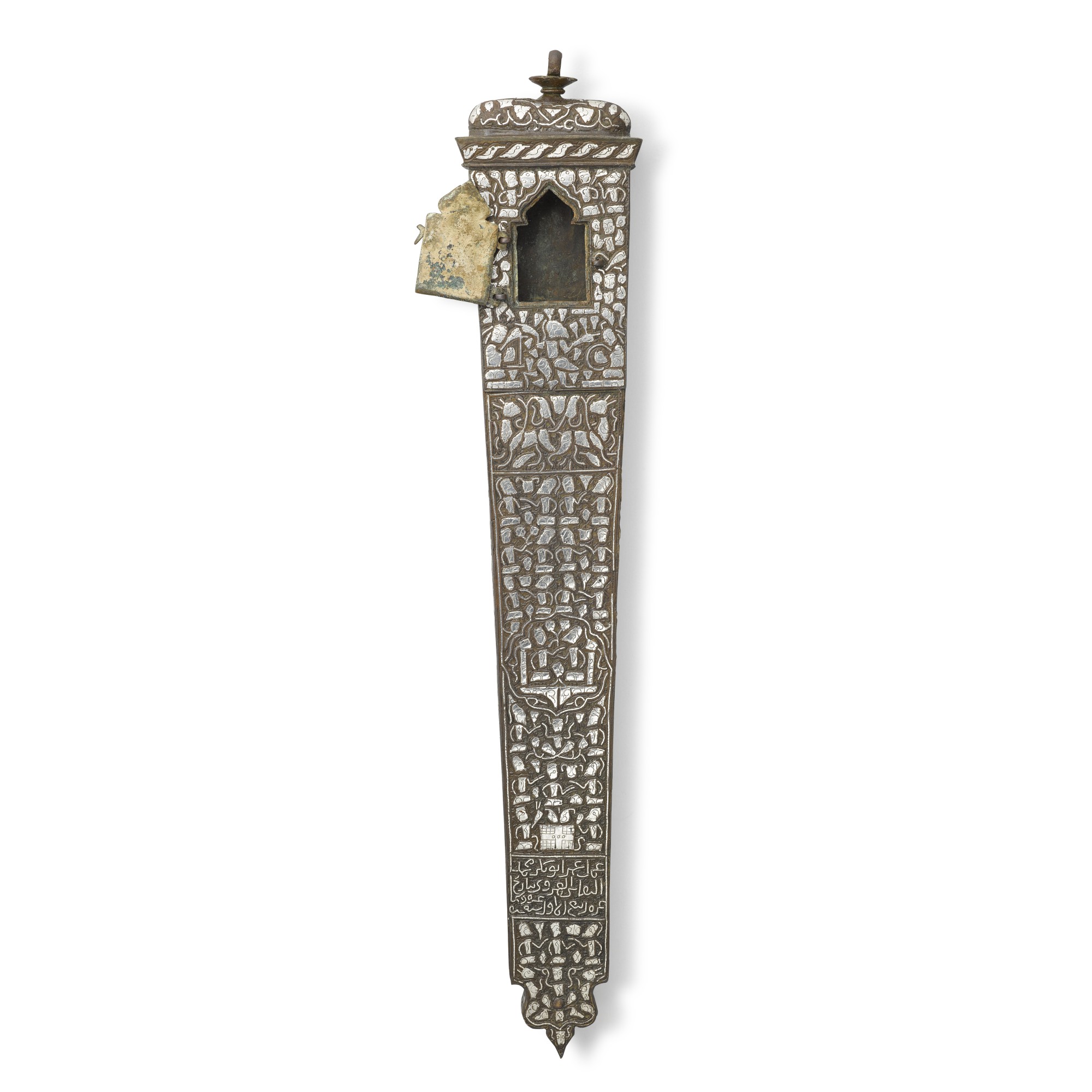 A Khurasan silver-inlaid penbox, signed by 'Umar Abu Bakr Muhammad al ...